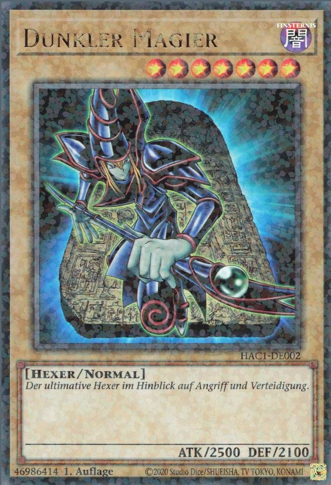 Recollectibles Sammelkarte Yugioh Karte Dunkler Magier Deutsch Yu Gi