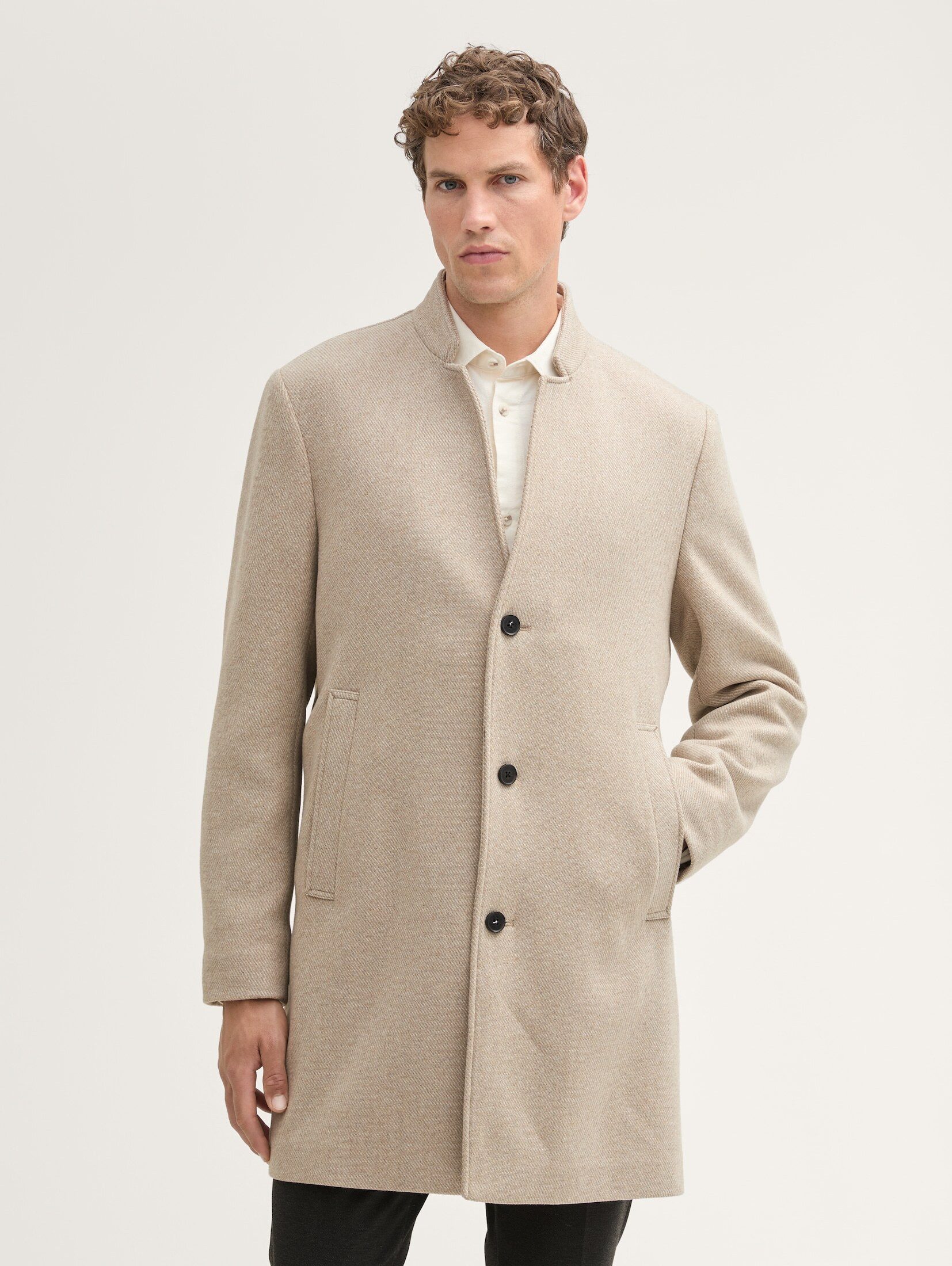 Tom Tailor Denim Langmantel Mantel Mit Wolle Unser Model Ist 188 Cm