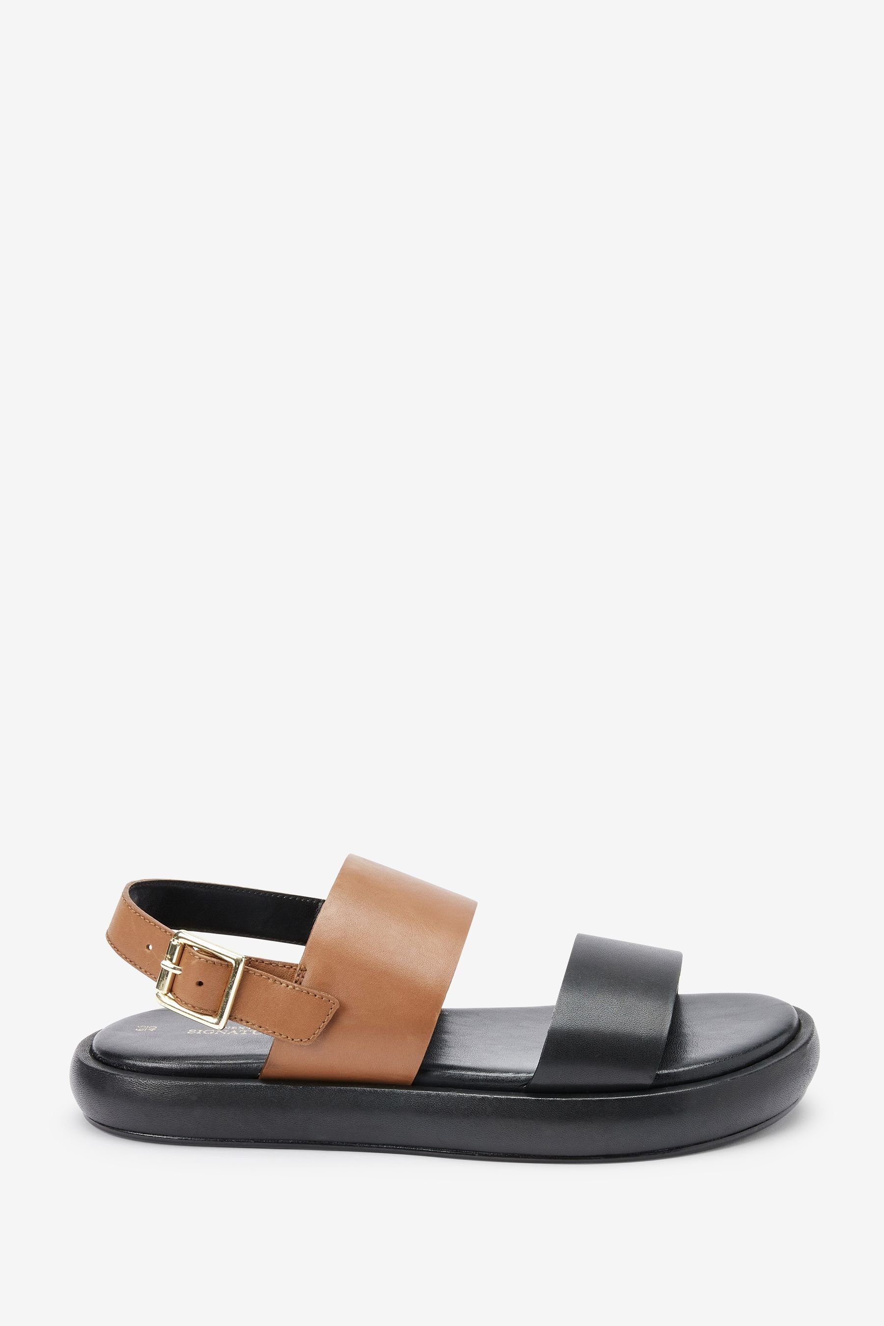 Next Signature Ledersandalen Mit Riemen And Dicker Sohle Sandale 1 Tlg