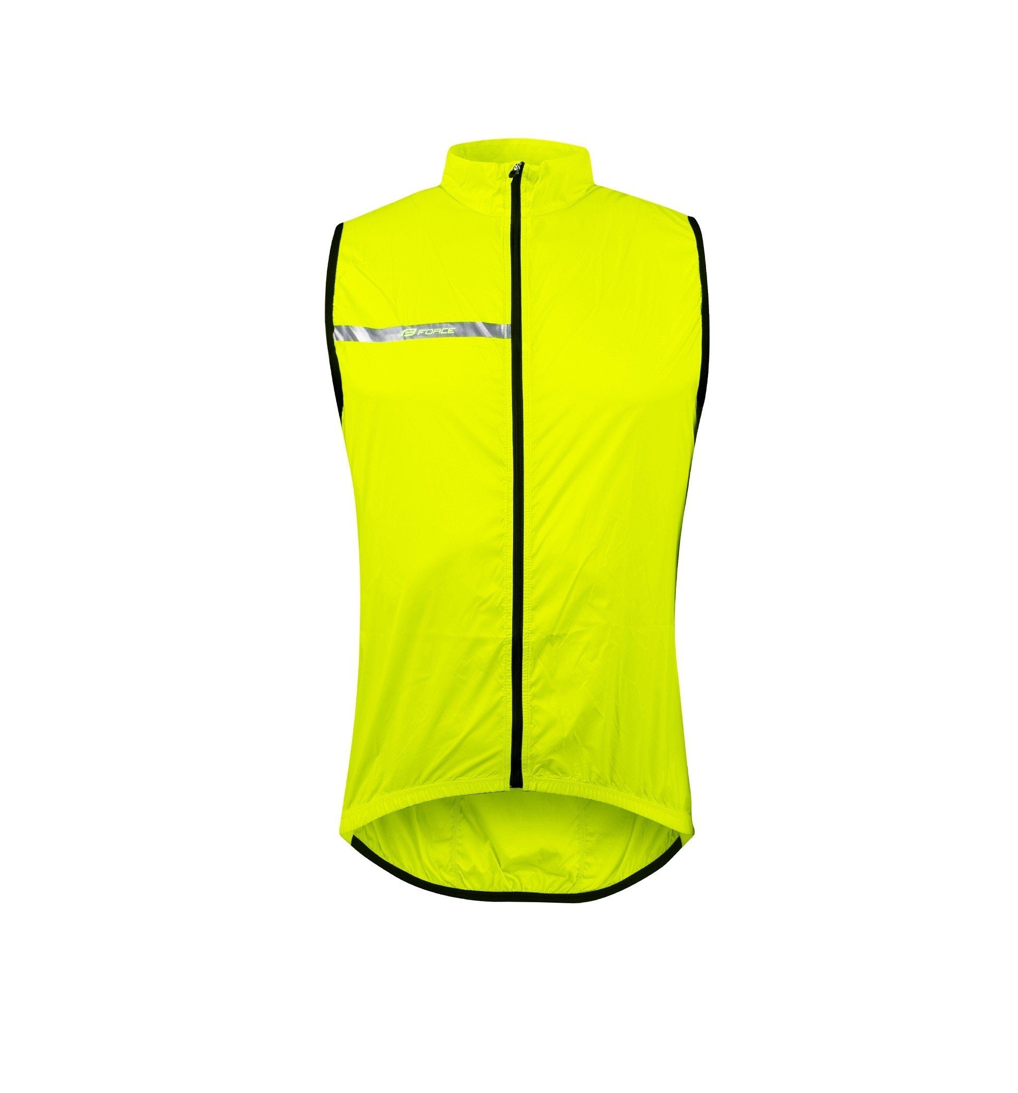 FORCE Funktionsweste Weste FORCE WINDPRO KID fluogelb +20 °C und darüber
