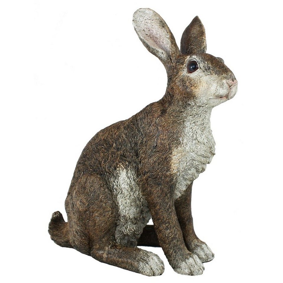 Colourliving Gartenfigur Hase Figur Theo Sitzend Lebensechte