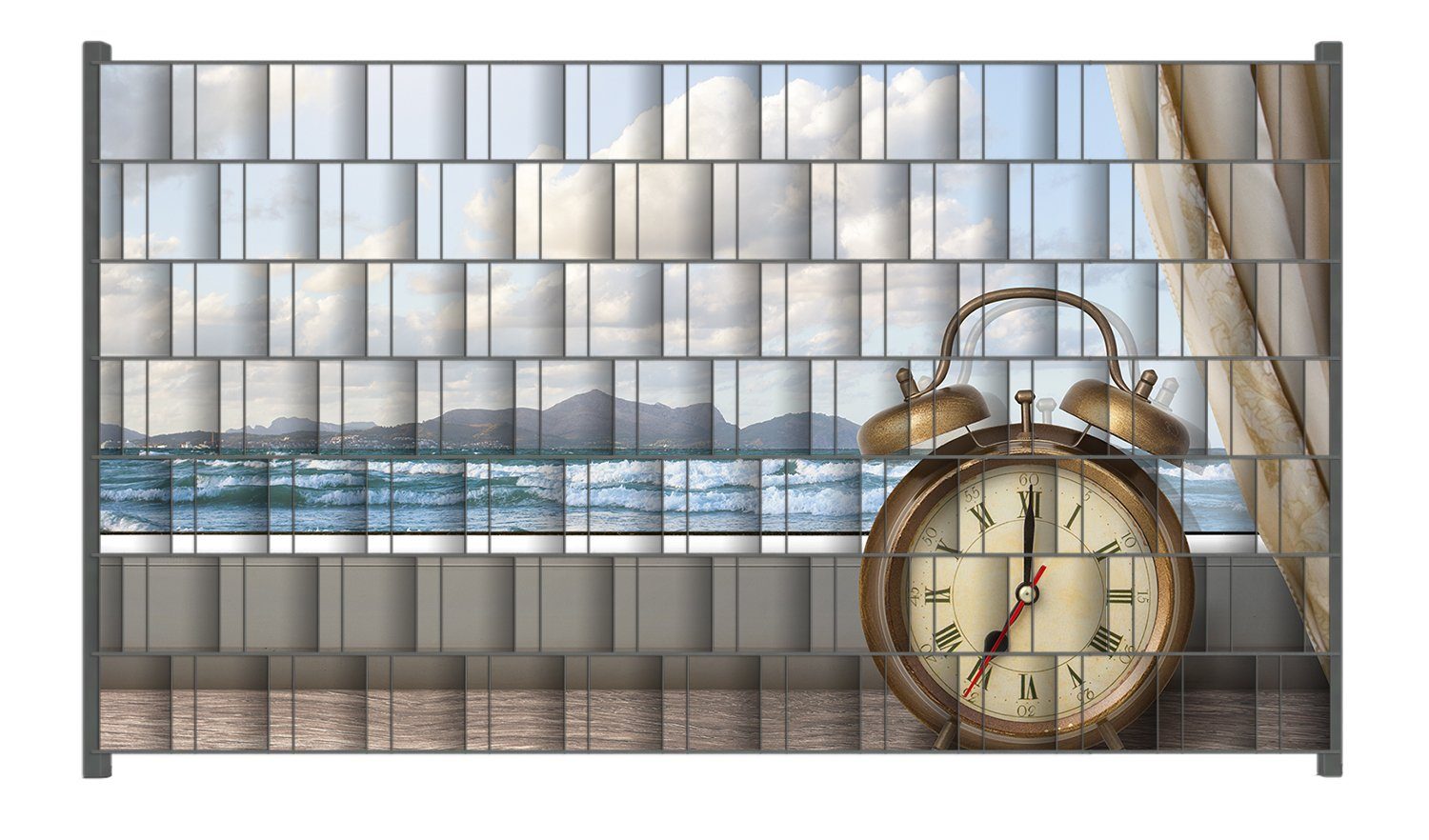 Wallario Sichtschutzstreifen Guten Morgen Sagt Das Meer Wecker Und