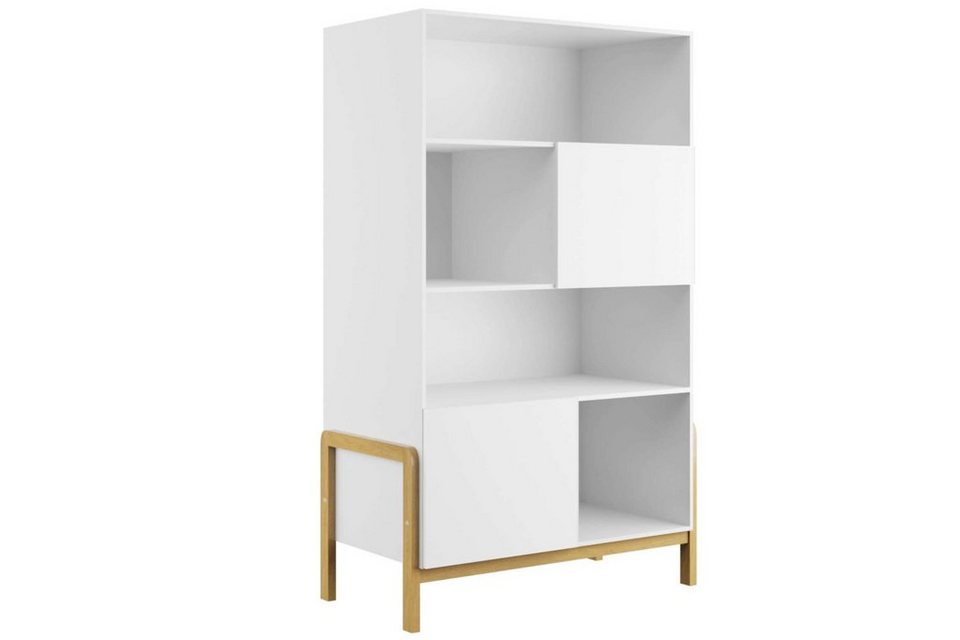 99rooms Kinderregal Tobot Weiß Eiche Standregal Bücherregal Viel