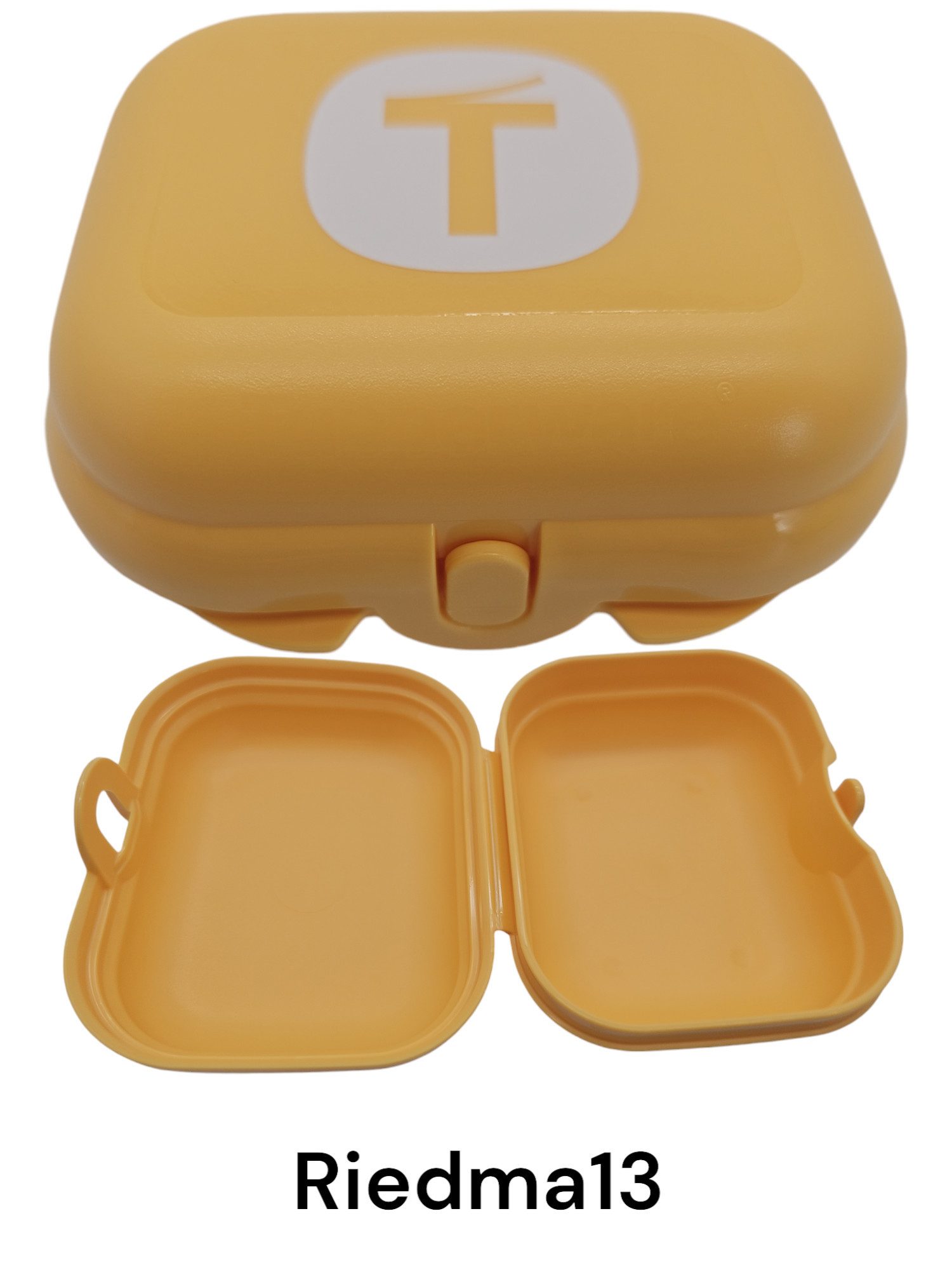 TUPPERWARE Vorratsdose Tupperware Mini Twin Dose in gelb, Bonboniere