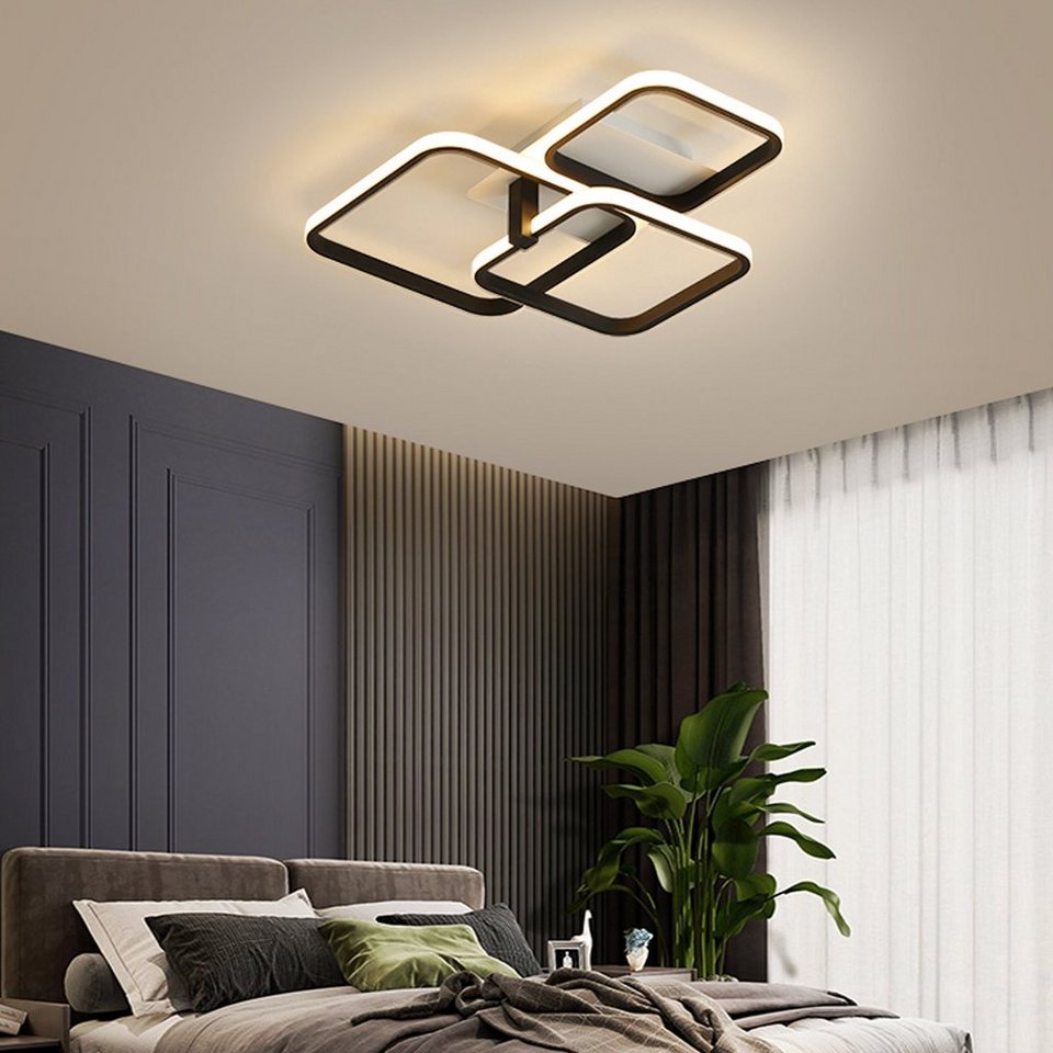 Daskoo Deckenleuchten 345 Quadrat Led Deckenlampe Mit Fernbedienung