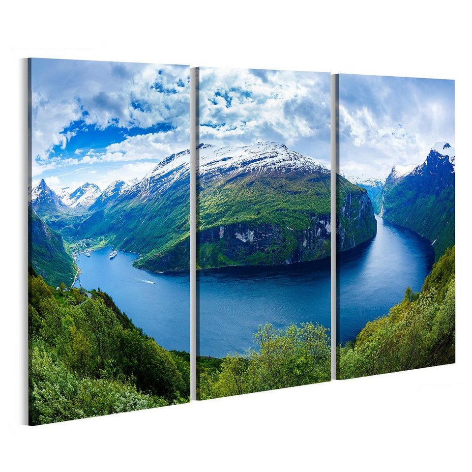 Islandburner Leinwandbild Bild Auf Leinwand Geiranger Fjord Schöne
