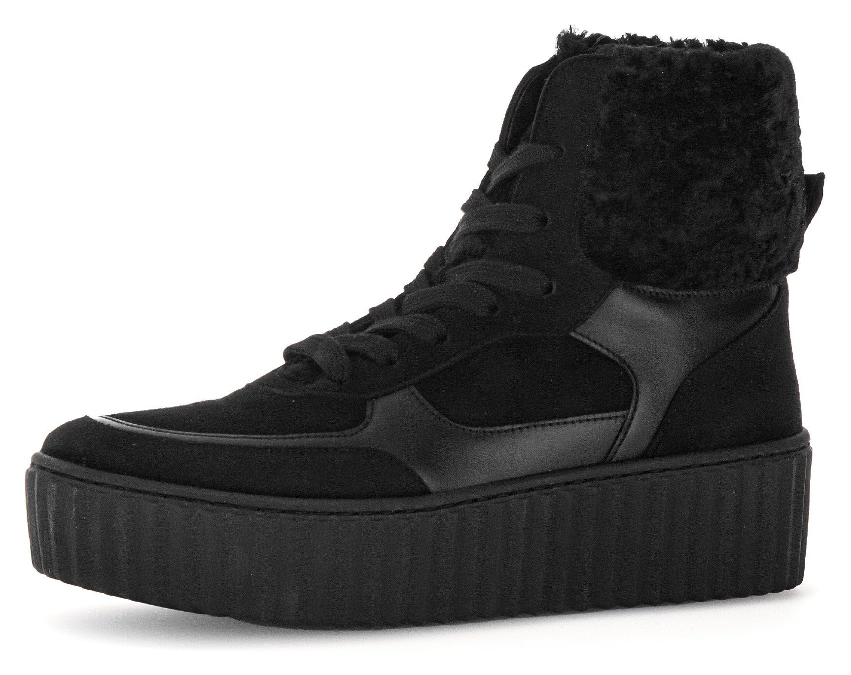 Gabor Winterboots mit Fellimitat-Kragen, Obermaterialmix aus ...