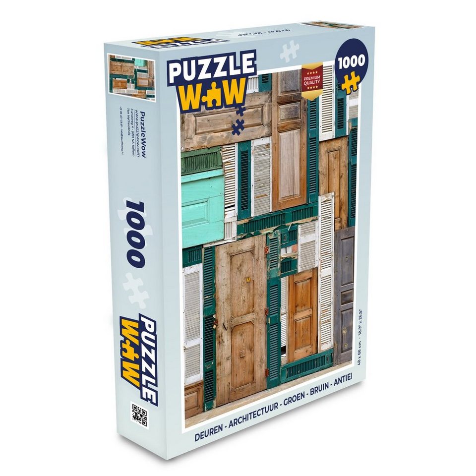 Muchowow Puzzle Türen Architektur Grün Braun Antiquitäten 1000