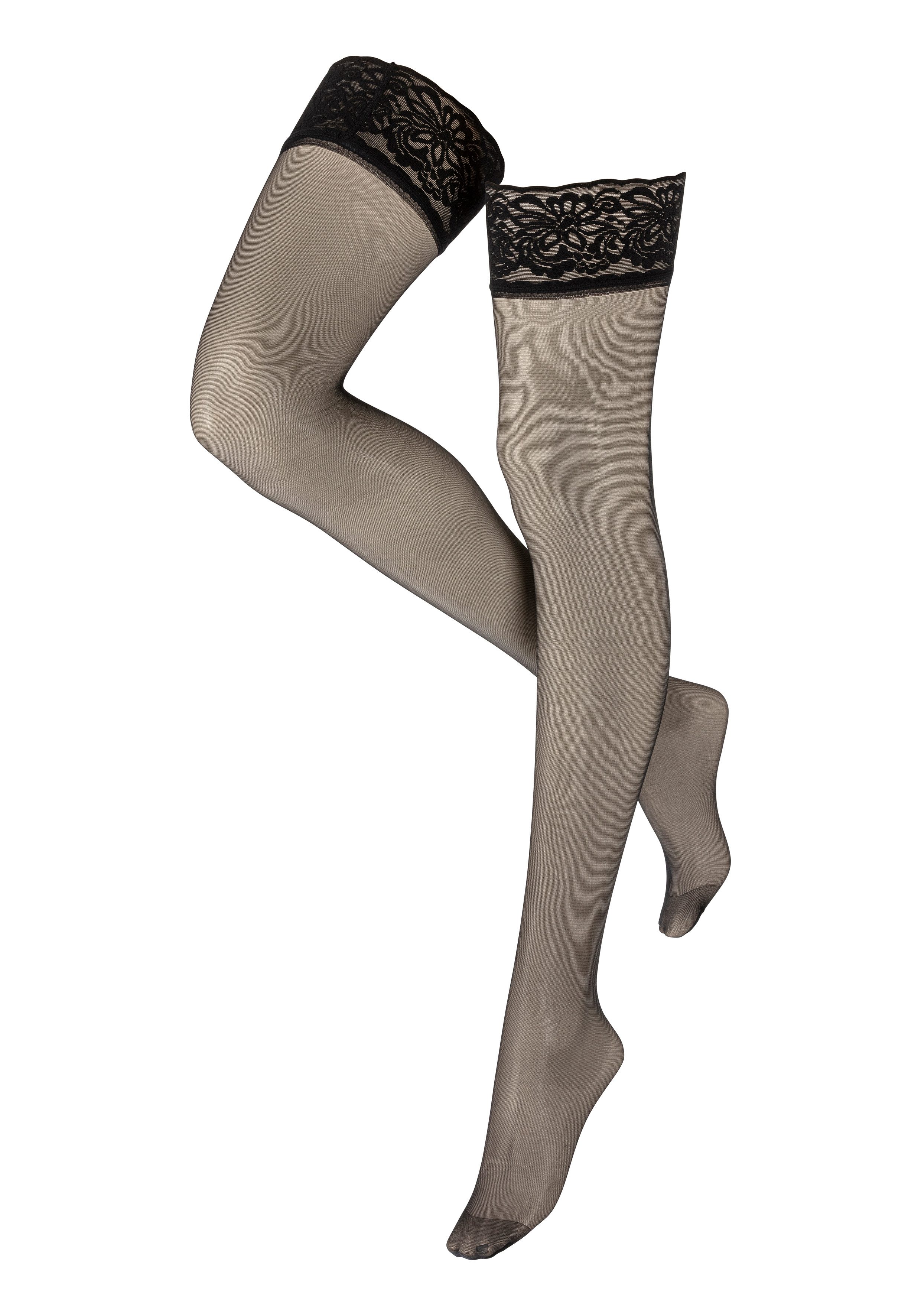 Sarlini Halterlose Feinstrümpfe 20 DENIER (2-Paar) Doppelpackung ...