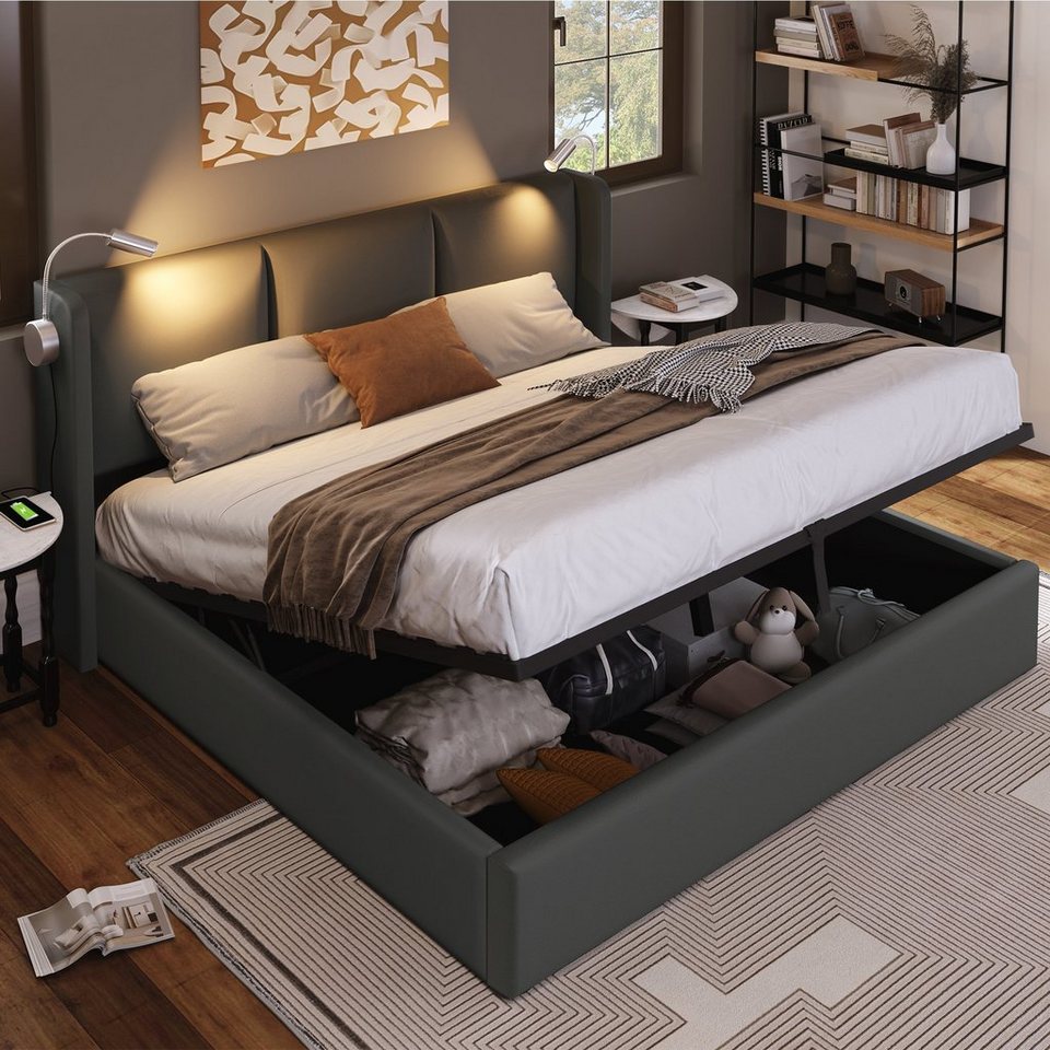 Hauss Sploe Polsterbett Doppelbett Polsterbett Funktionsbett Bettrahmen
