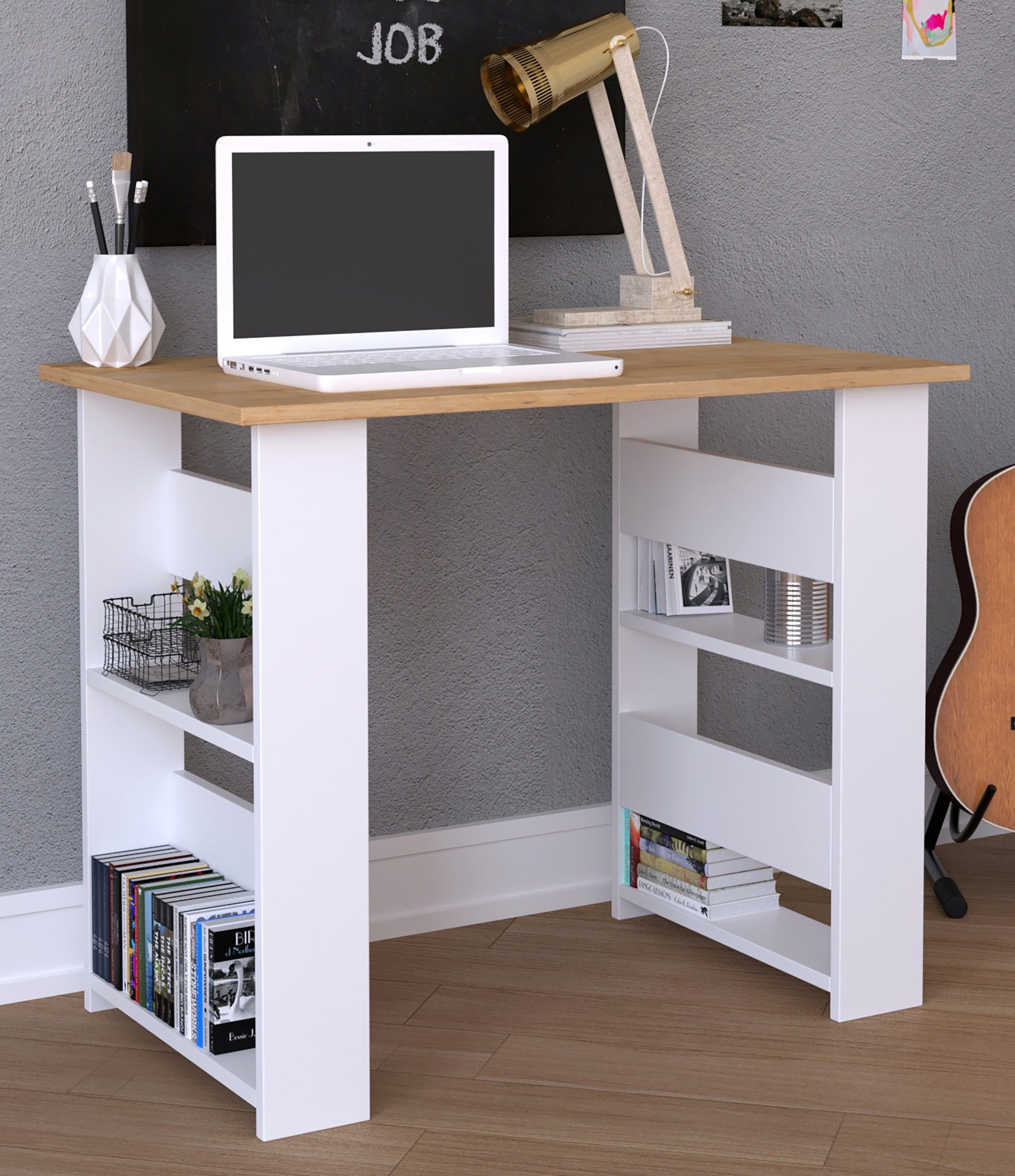 Vcm Schreibtisch Holz Schreibtisch Computertisch Efilo