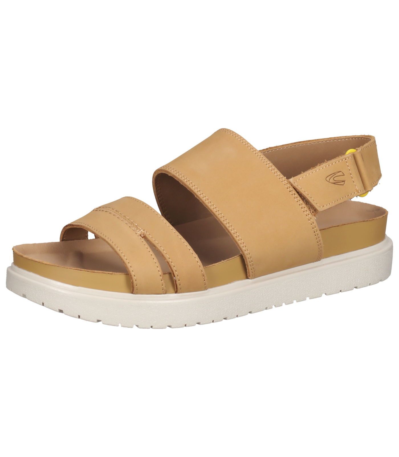 camel active Sandalen Nubukleder Riemchensandalette, Absatzform: flach