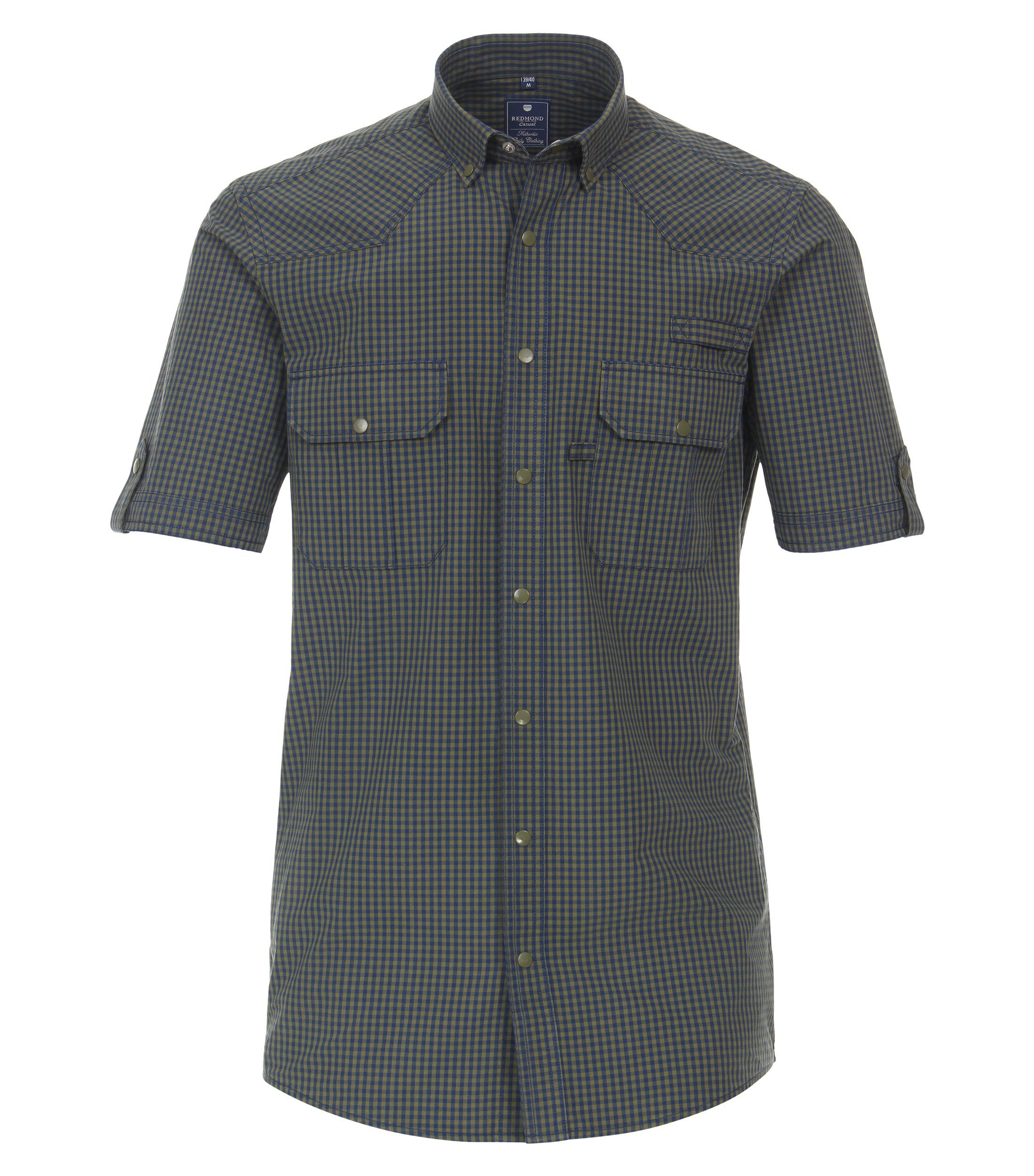 Redmond Kurzarmhemd Kariert Comfort Fit