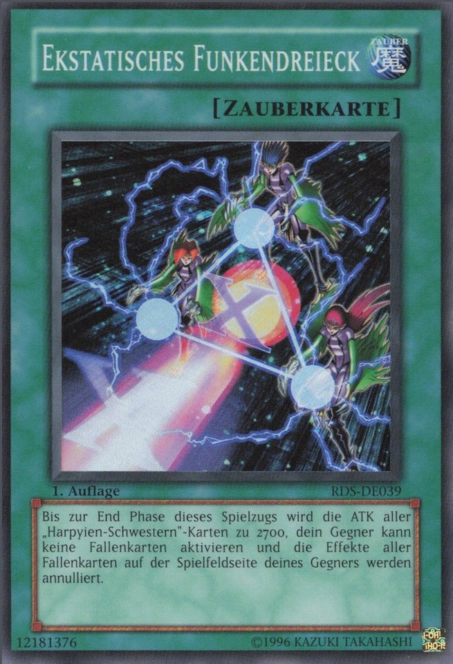 Recollectibles Sammelkarte Yugioh Karte Ekstatisches Funkendreieck V 1