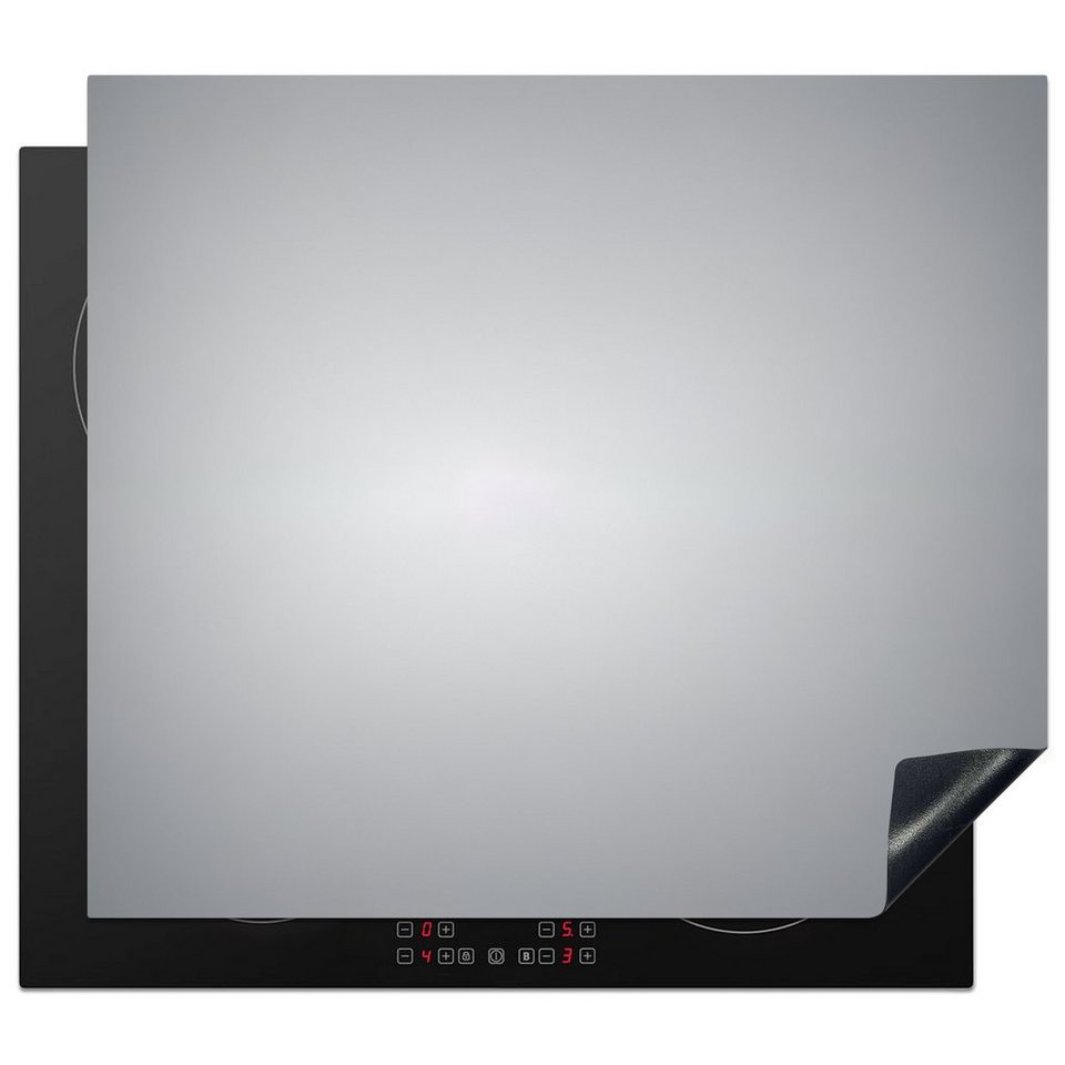 Muchowow Herd Abdeckplatte Silber Grau Metallic Look Dunkel