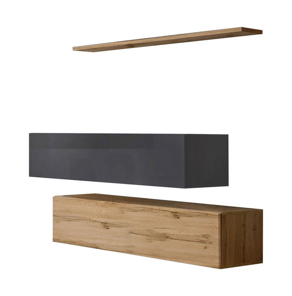 Jvmoebel Wohnwand Modern Wohnwand Wandschrank Wandregal Design