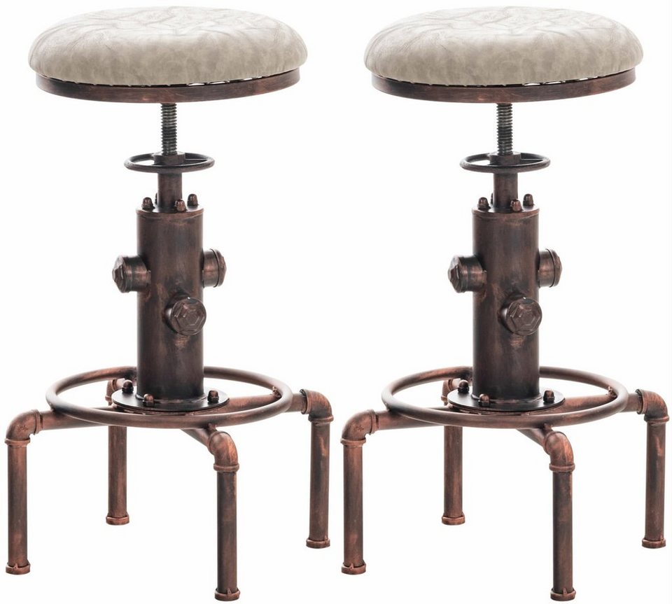 Clp Barhocker 2er Set Barhocker Lumos Vintage Kunstleder Bronze