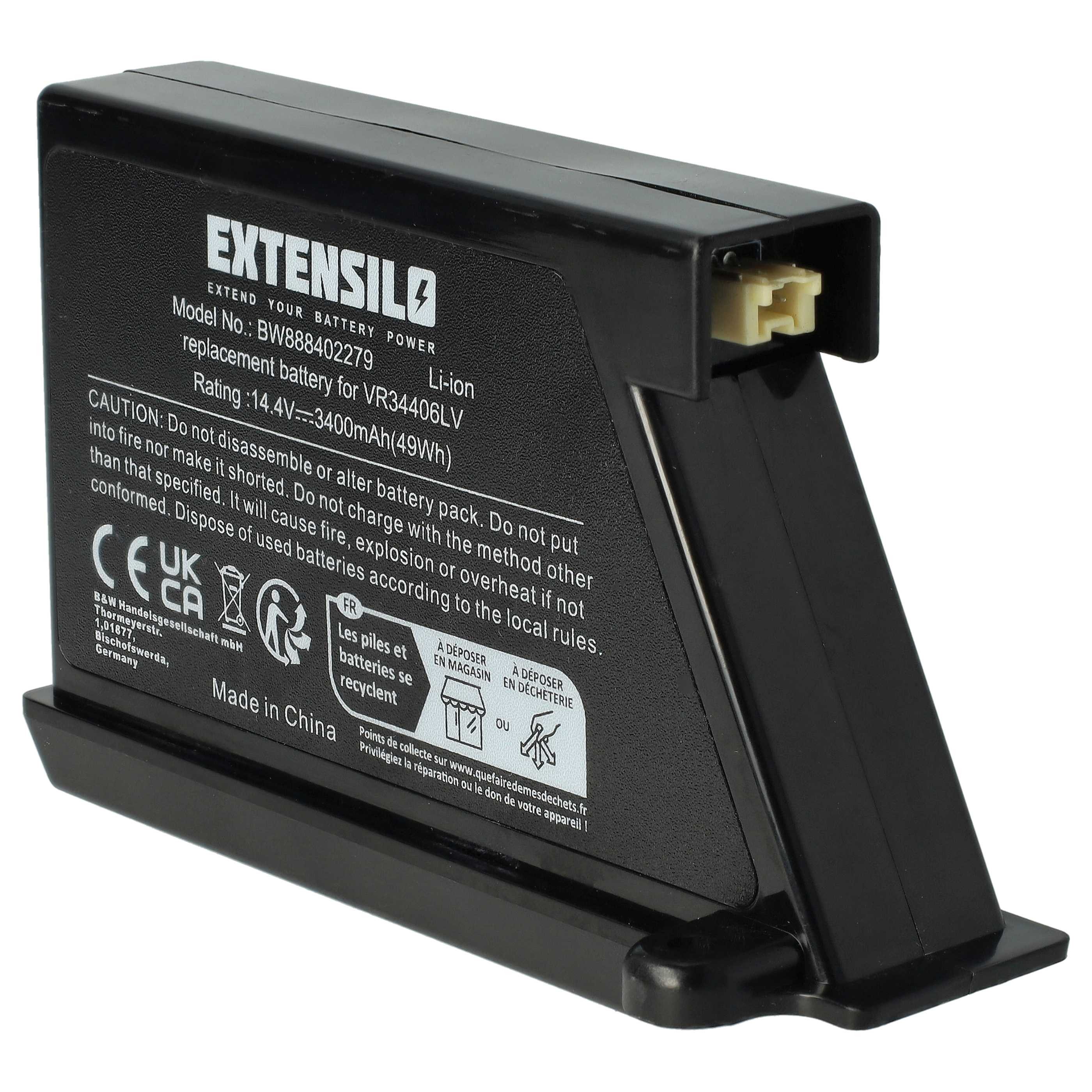 Extensilo Akku passend für LG Hom-Bot VR6171LVM, VR6140LV, VR6140LVM, VR6170LVM, Staubsauger ...