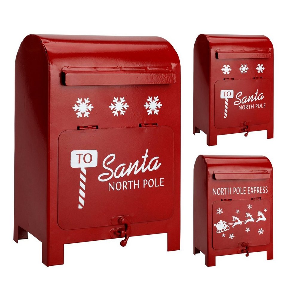 Hti Living Weihnachtsfigur Deko Briefkasten Santa Stück 1 St 1