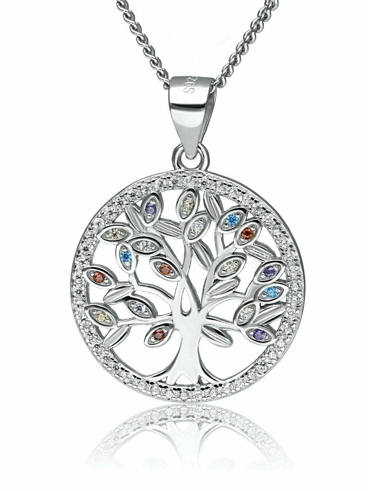 AMERITA Kette mit Anhänger Silberkette Lebensbaum Kette echt Silber 925 Schmuck Geschenk, (inkl ...