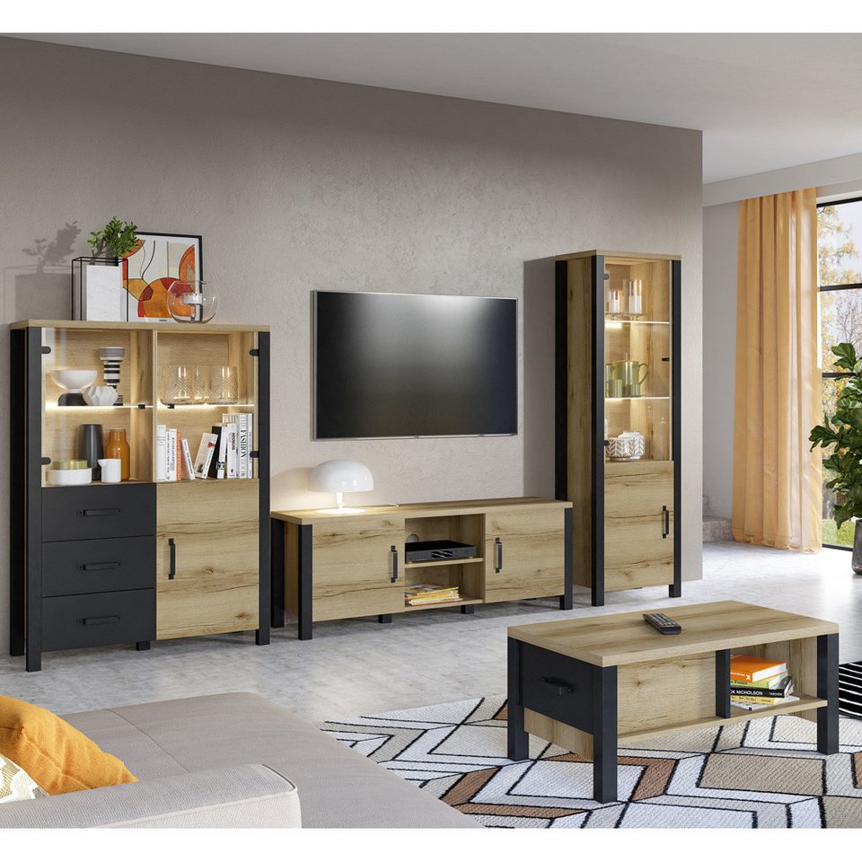 Lomadox Wohnzimmer Set Oradea 83 Mega Spar Set 4 St 4 Tlg Grand