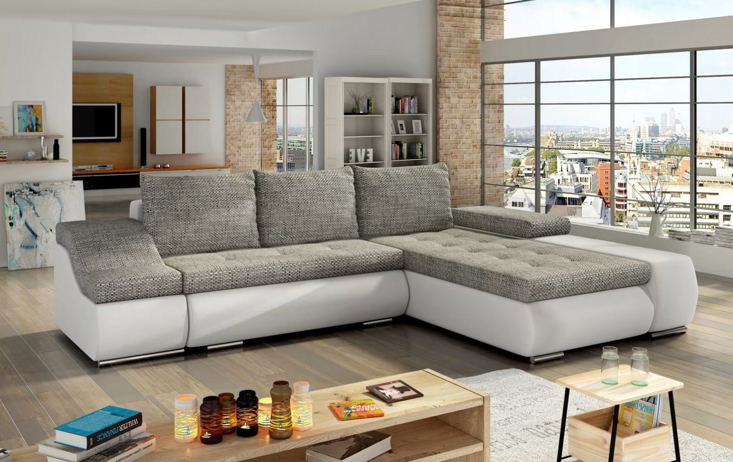 JVmoebel Ecksofa, Design Ecksofa Couch Wohnlandschaft Schlafsofa ...