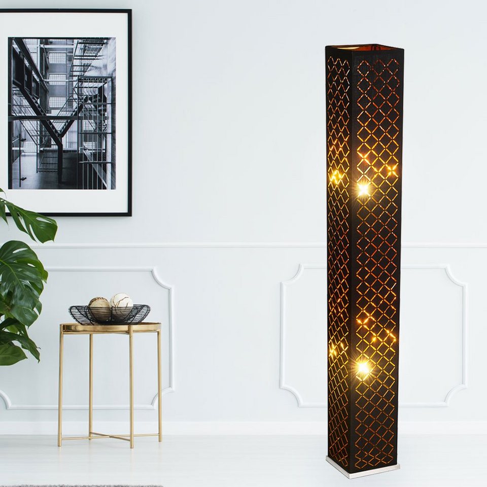 Etc Shop Stehlampe Steh Lampe Flur Leuchte Blatt Gold Bluetooth