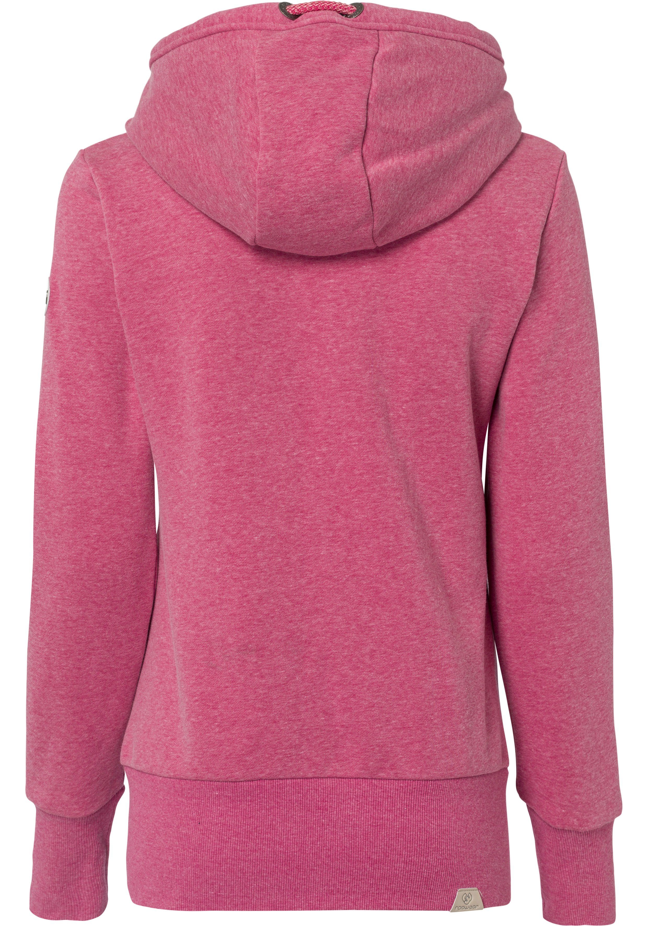 Ragwear Sweatjacke NESKA ZIP O mit extra breiten Bündchen, rot, blau ...