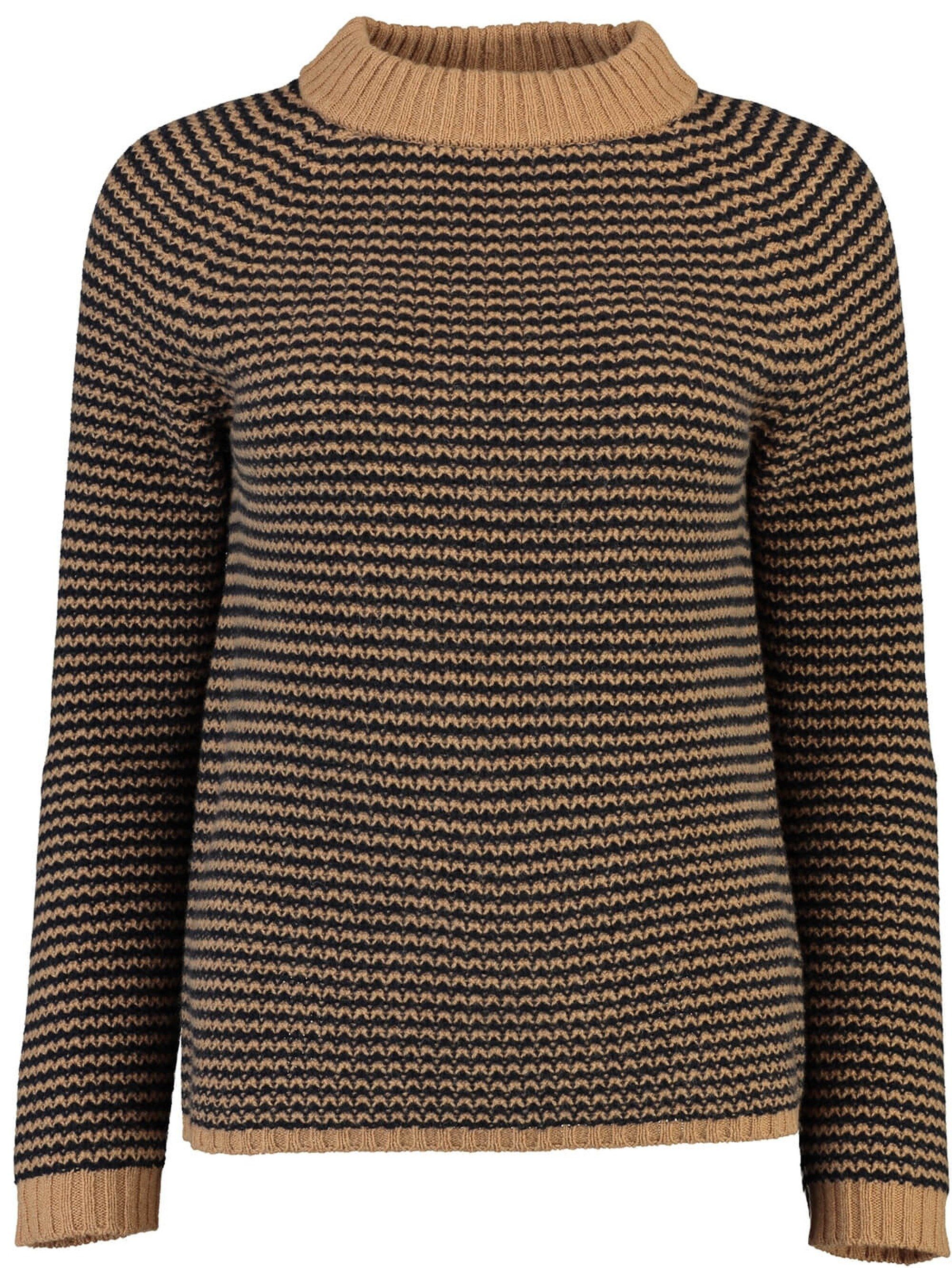 MAERZ Muenchen Strickpullover MAERZ Pullover camel gestreift