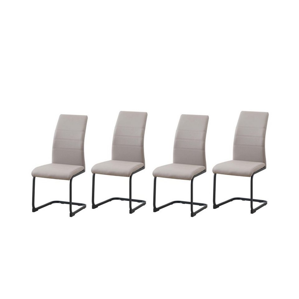 Hti Line Esszimmerstuhl Schwingstuhl 4er Set Pu Cappuccino Sallyp Set