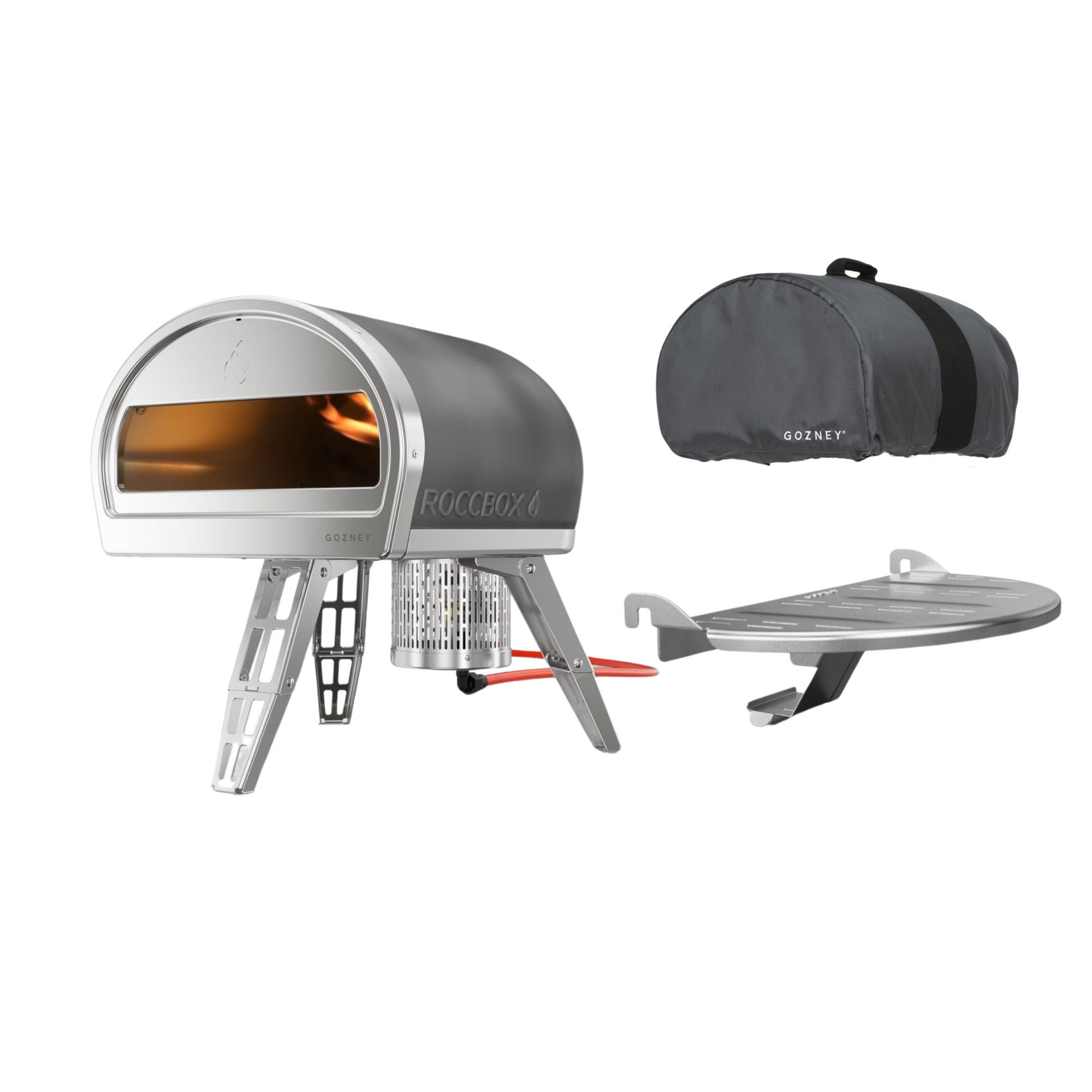 GOZNEY° Pizzaofen Gozney Roccbox Pizzaofen mit Abdeckhaube und Frontablage