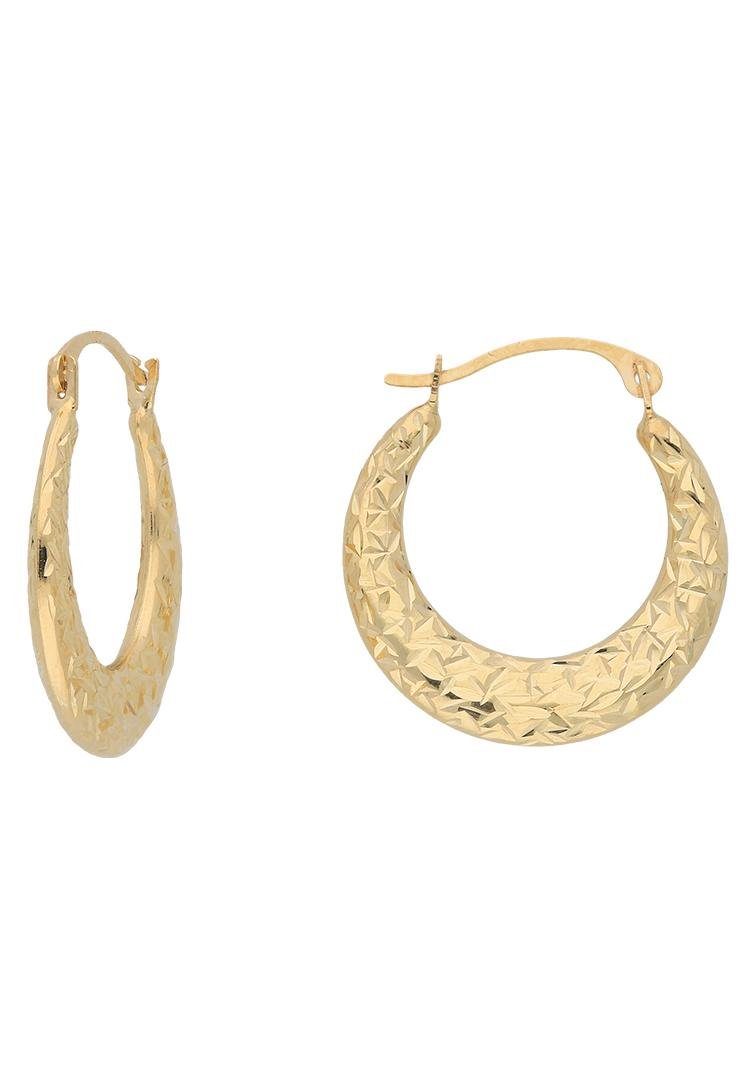 Firetti Paar Creolen Schmuck Geschenk Gold 375 Ohrschmuck Creole, mit Zirkonia (synth ...