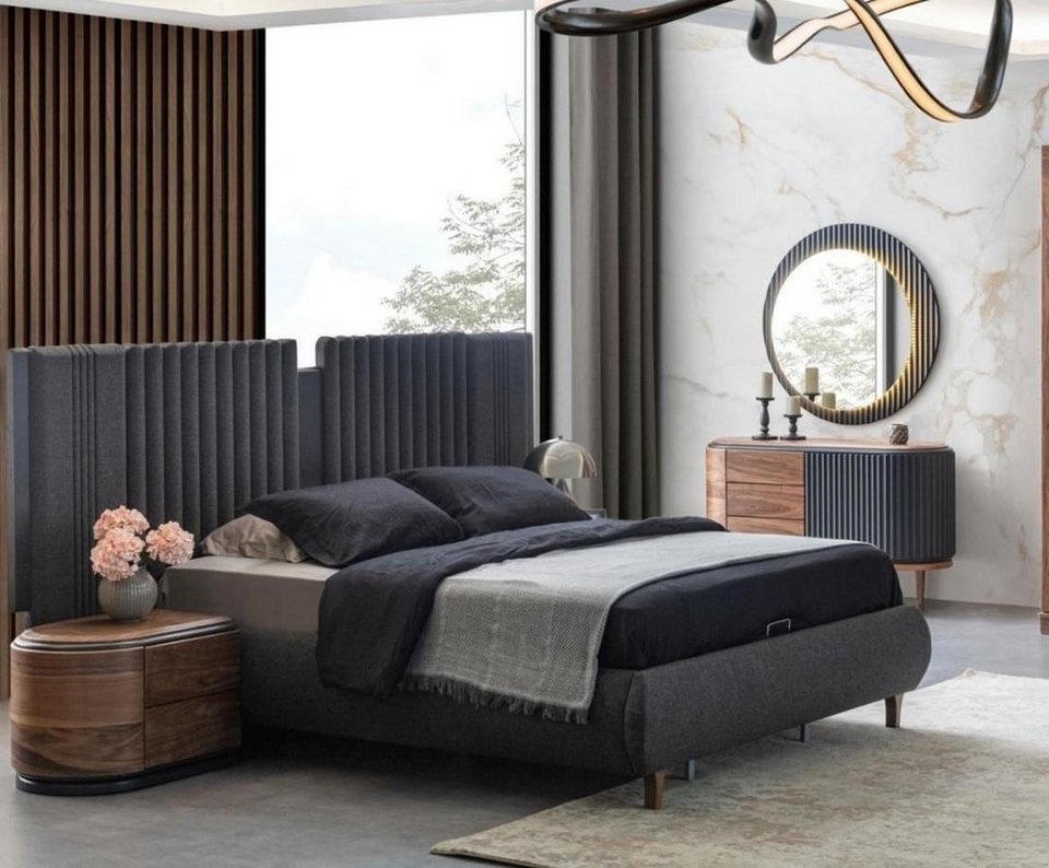 Jvmoebel Schlafzimmer Set Moderne Schlafzimmer Garnitur Textilbett Holz