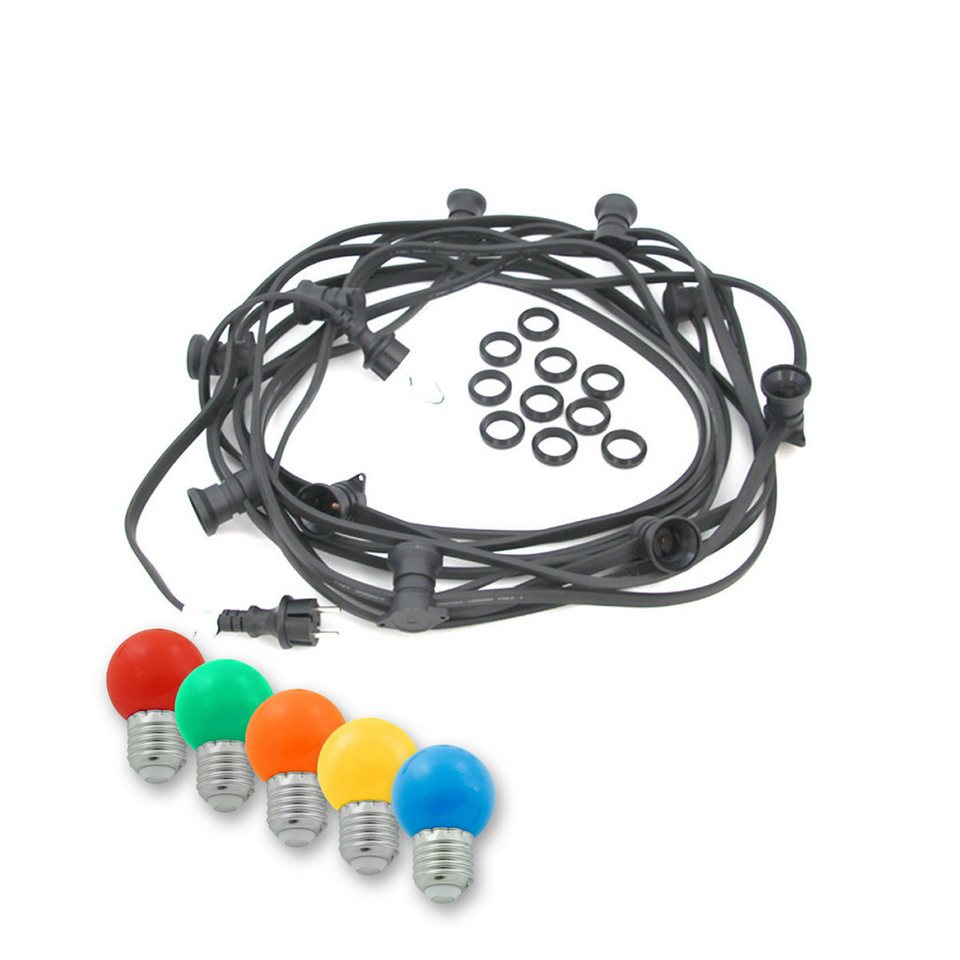 Satisfire Led Lichterkette Illu Party Garten Außenlichterkette 10x E27