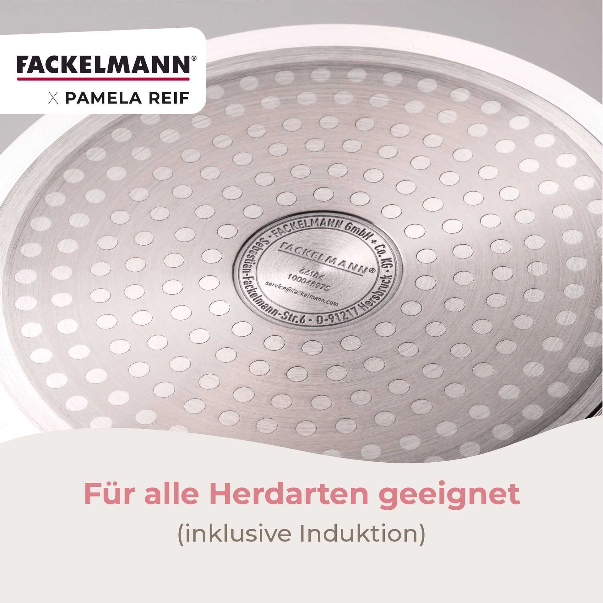 FACKELMANN Kochtopf mit Deckel, Kochgeschirr, Aluminiumtopf, Pastell ...