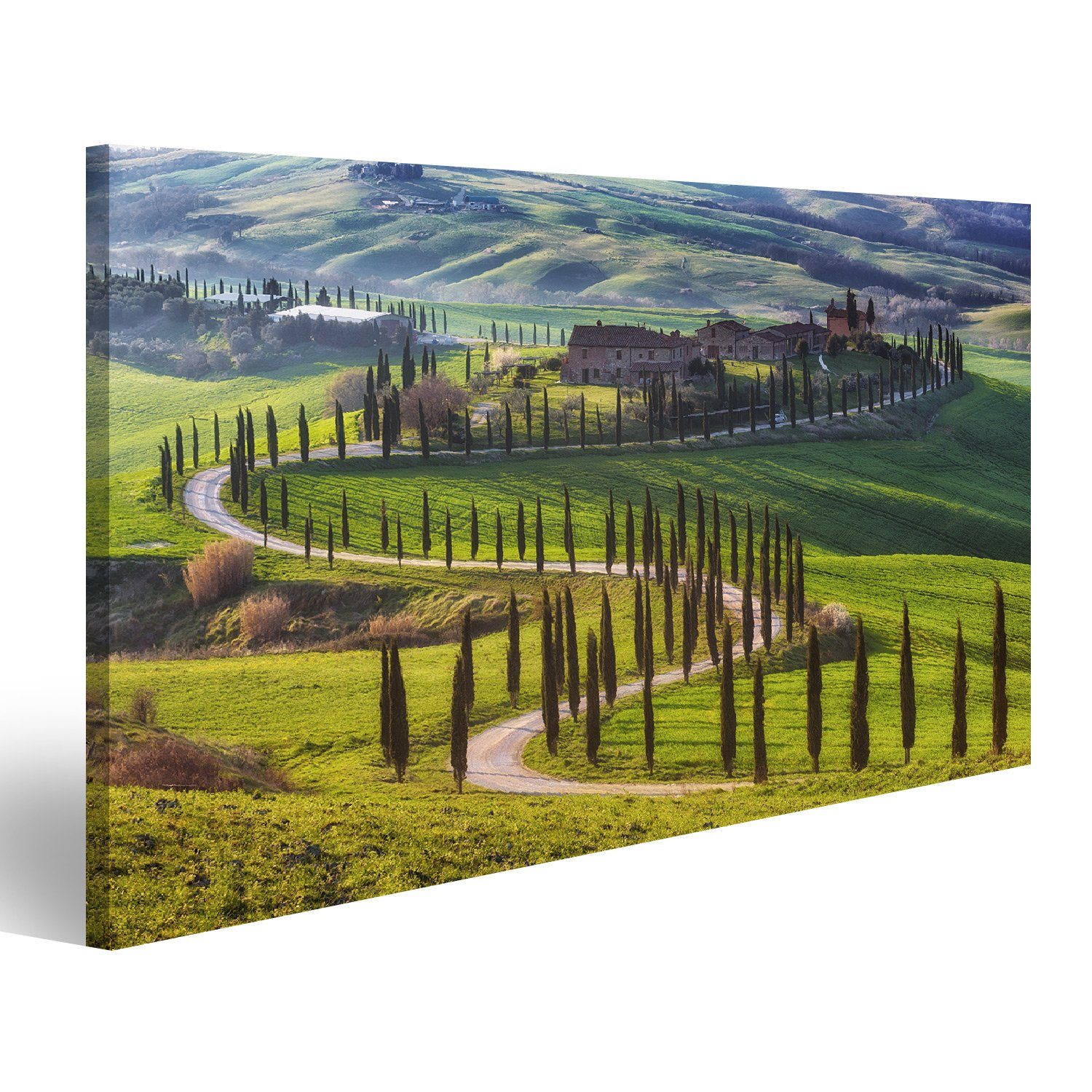islandburner Leinwandbild »Bild auf Leinwand Magische Reise Felder Der Toskana Wandbild ...
