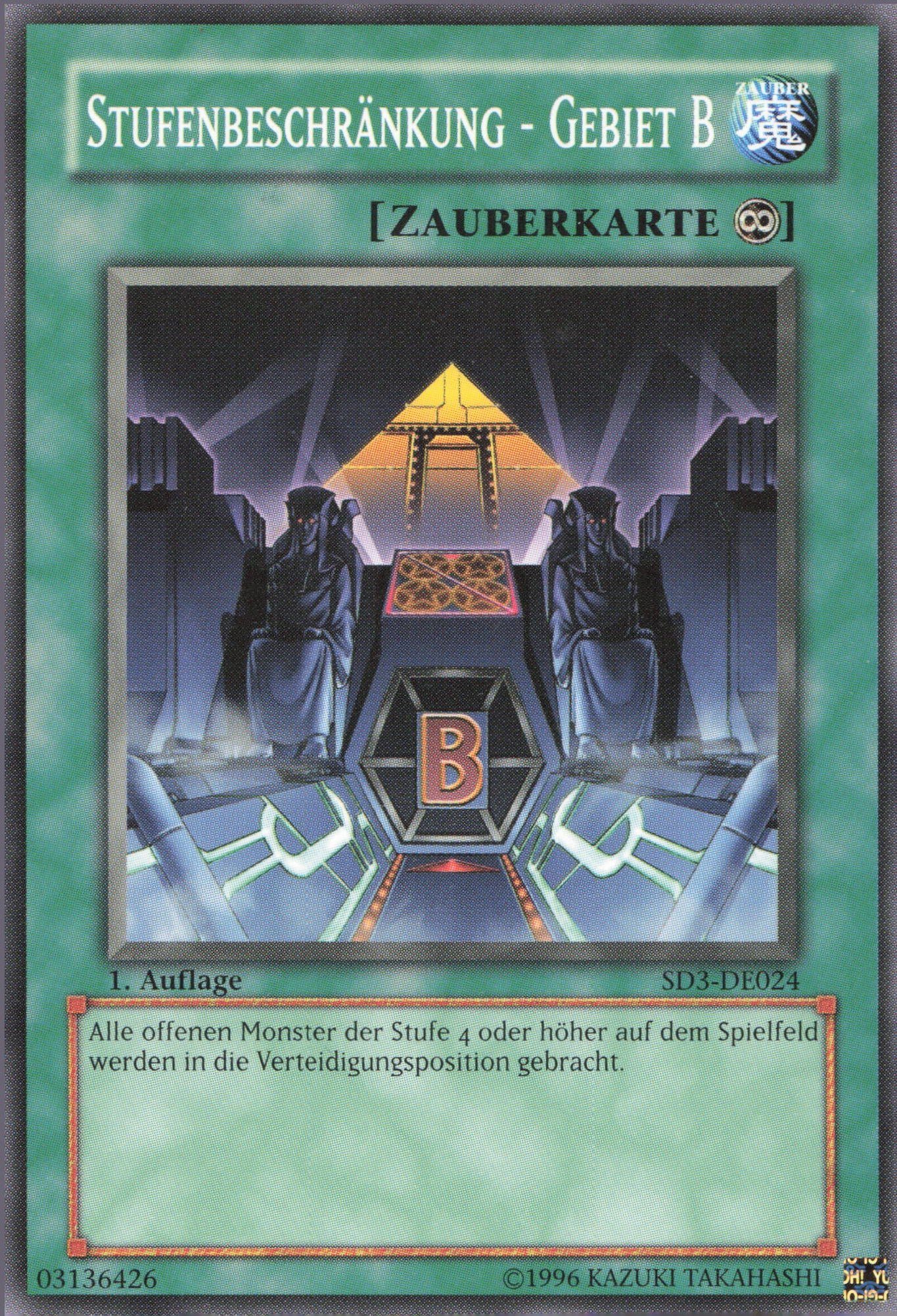 Recollectibles Sammelkarte Yugioh Karte Stufenbeschränkung Gebiet B