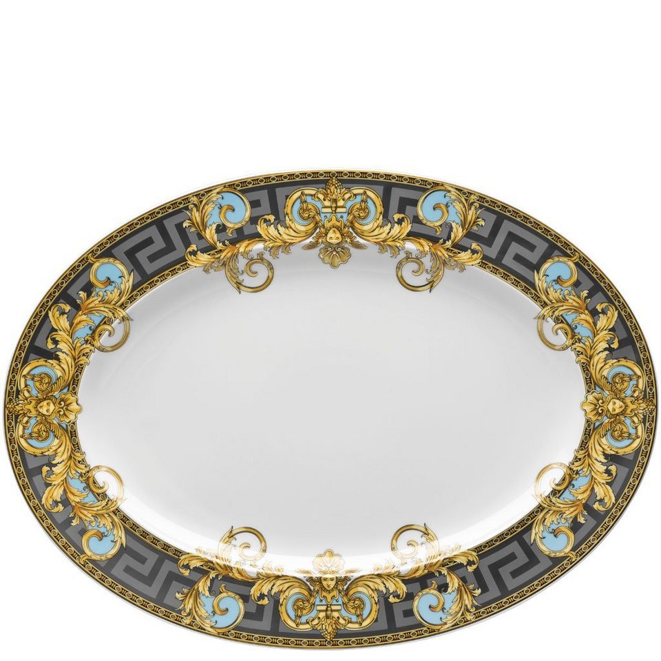 Rosenthal Meets Versace Servierplatte Versace Prestige Gala Bleu Platte