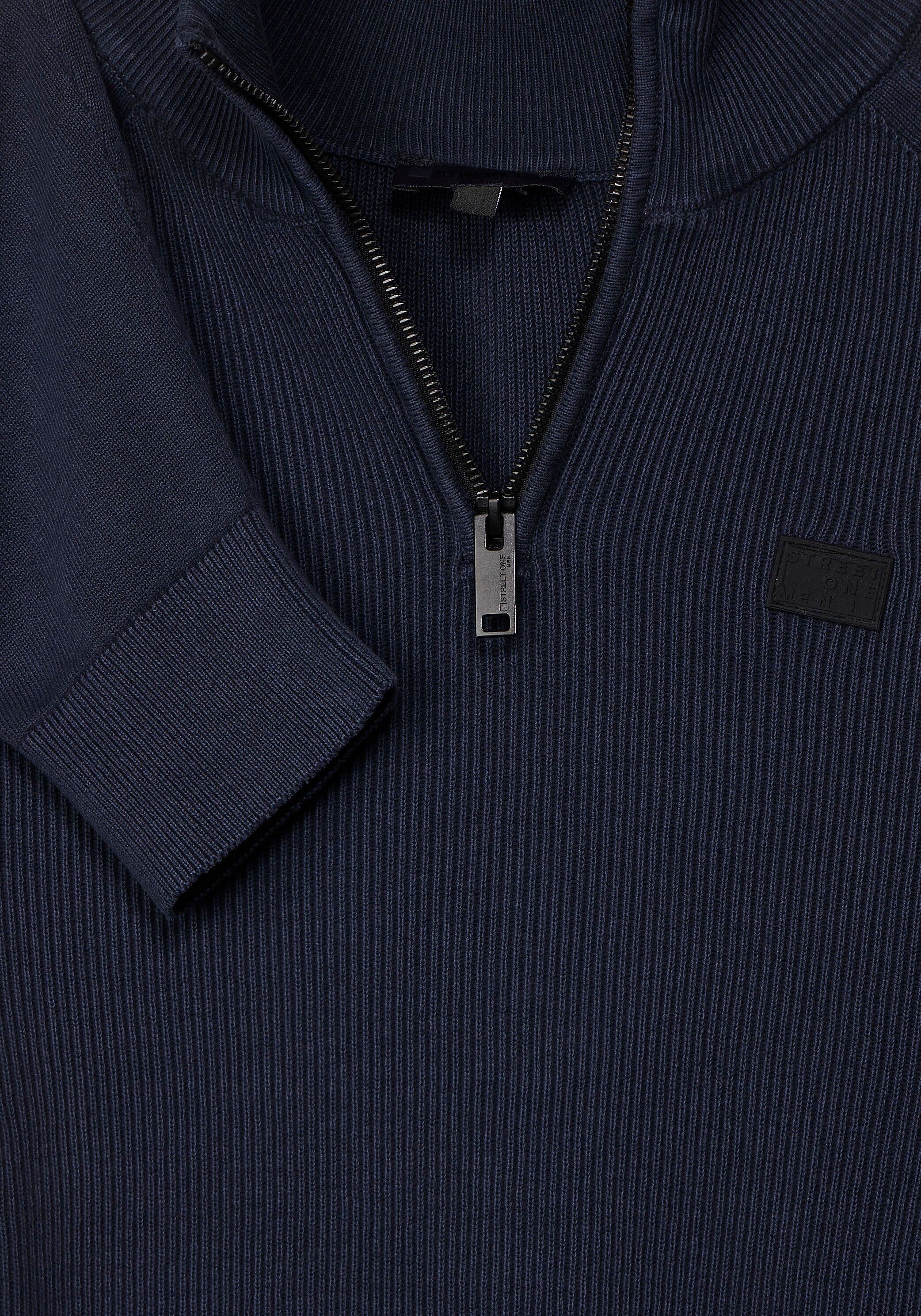 STREET ONE MEN Troyer mit Markenlabel auf der Brust, Stilvolle Basis ...