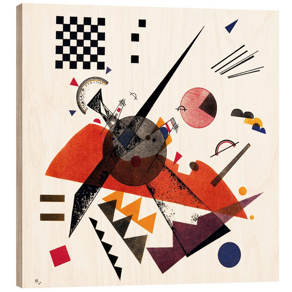 Posterlounge Holzbild Wassily Kandinsky Orange Malerei