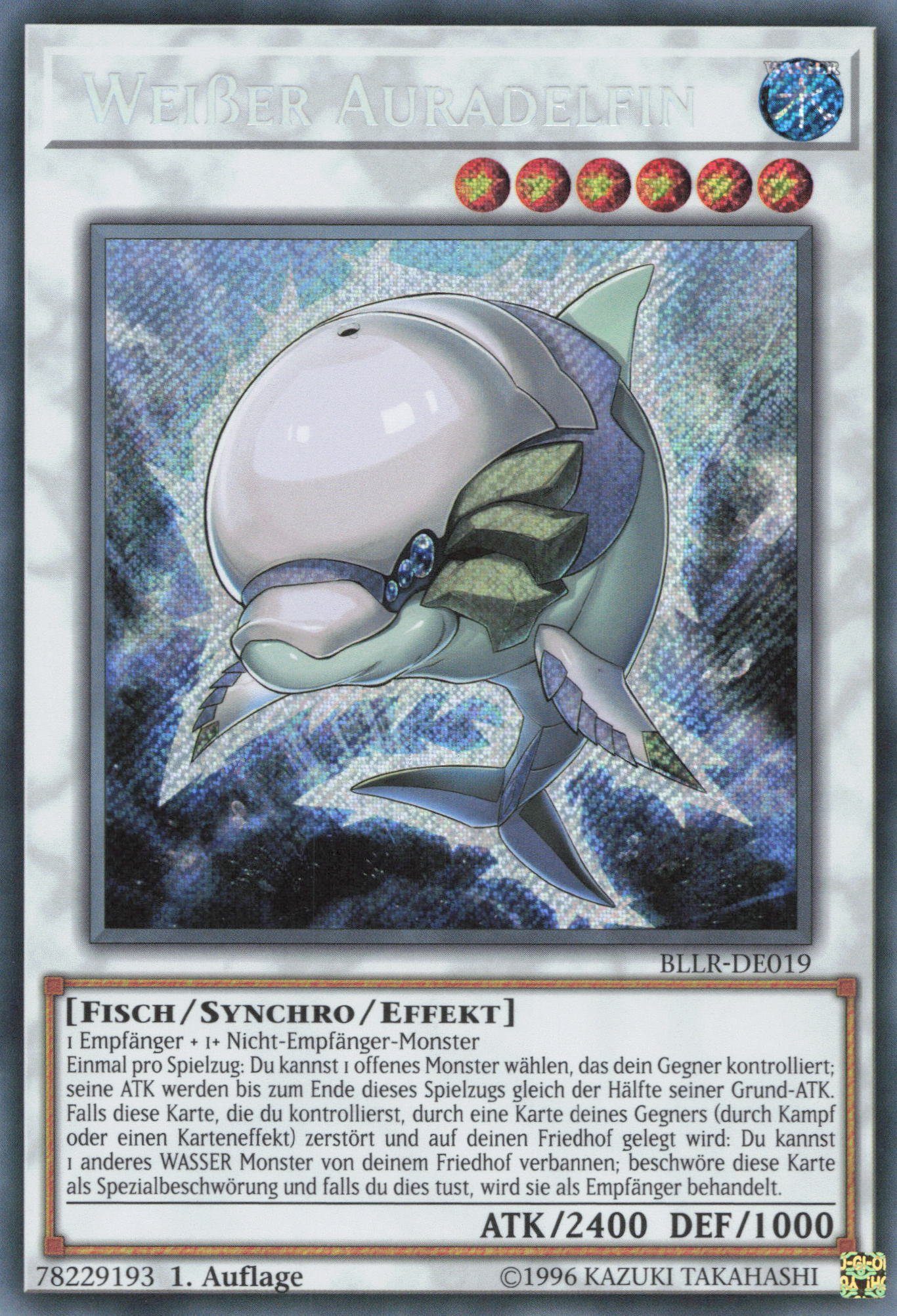 Recollectibles Sammelkarte Yugioh Karte Weißer Auradelfin Yu Gi Oh