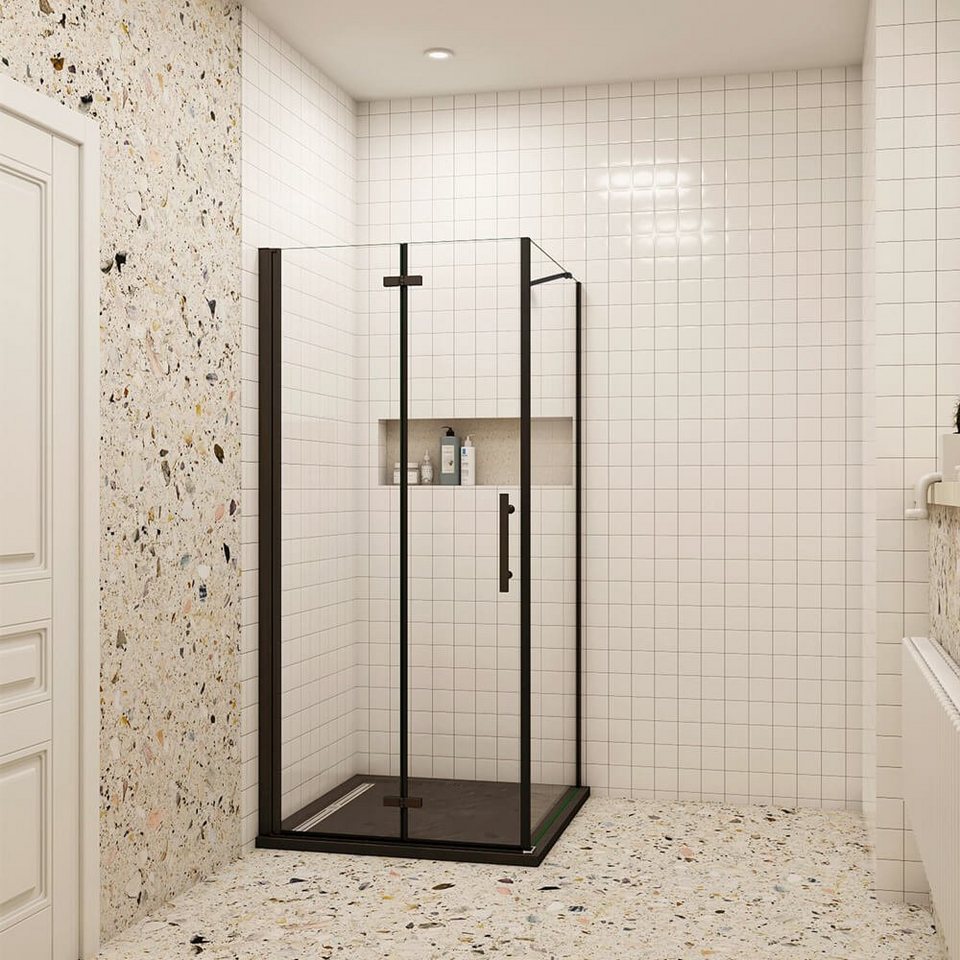 Duschspa Eckdusche 195cm Esg Eckeinstieg Duschkabine Falttür