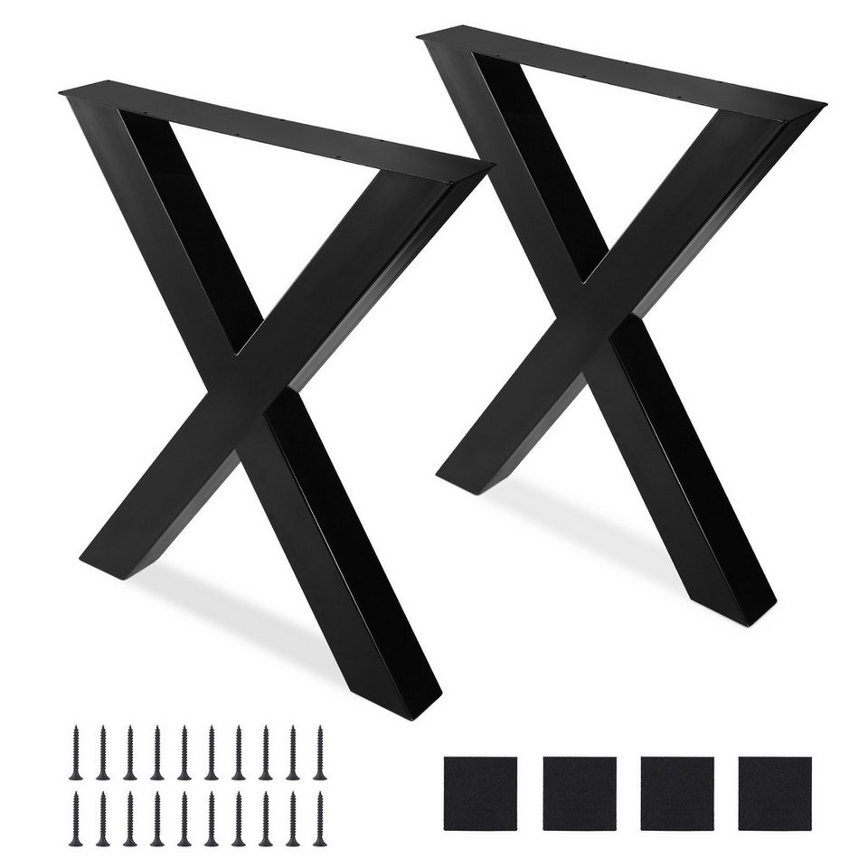 Garveemore Tischbein Tischbein 2er Set Tischfüße X Design