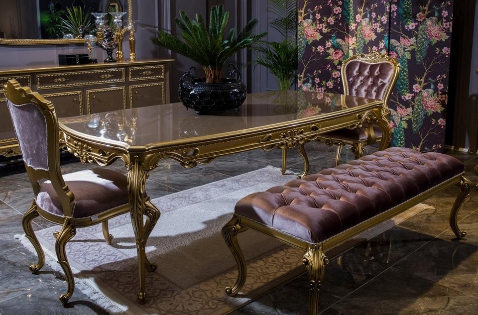 Jvmoebel Esszimmer Set Esszimmer Set Esstisch Klassischer Echt Holz
