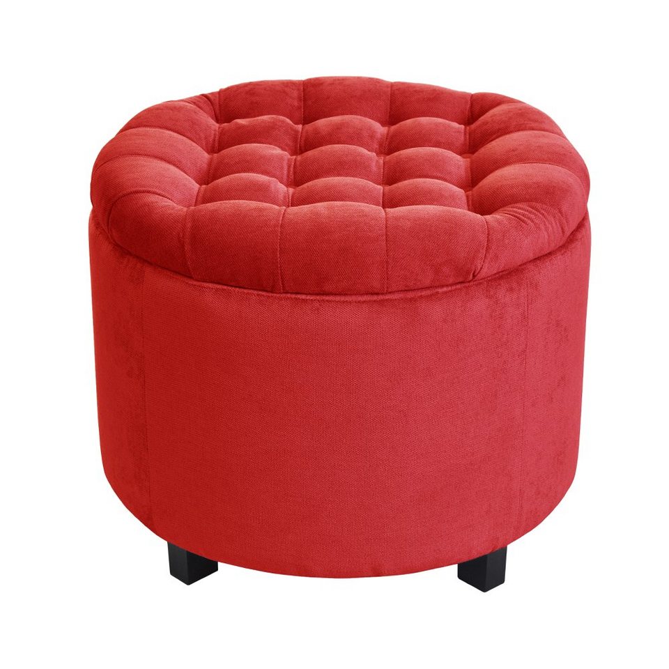 Jvmoebel Hocker Roter Luxus Moderner Hocker Fußhocker Sitzhocker