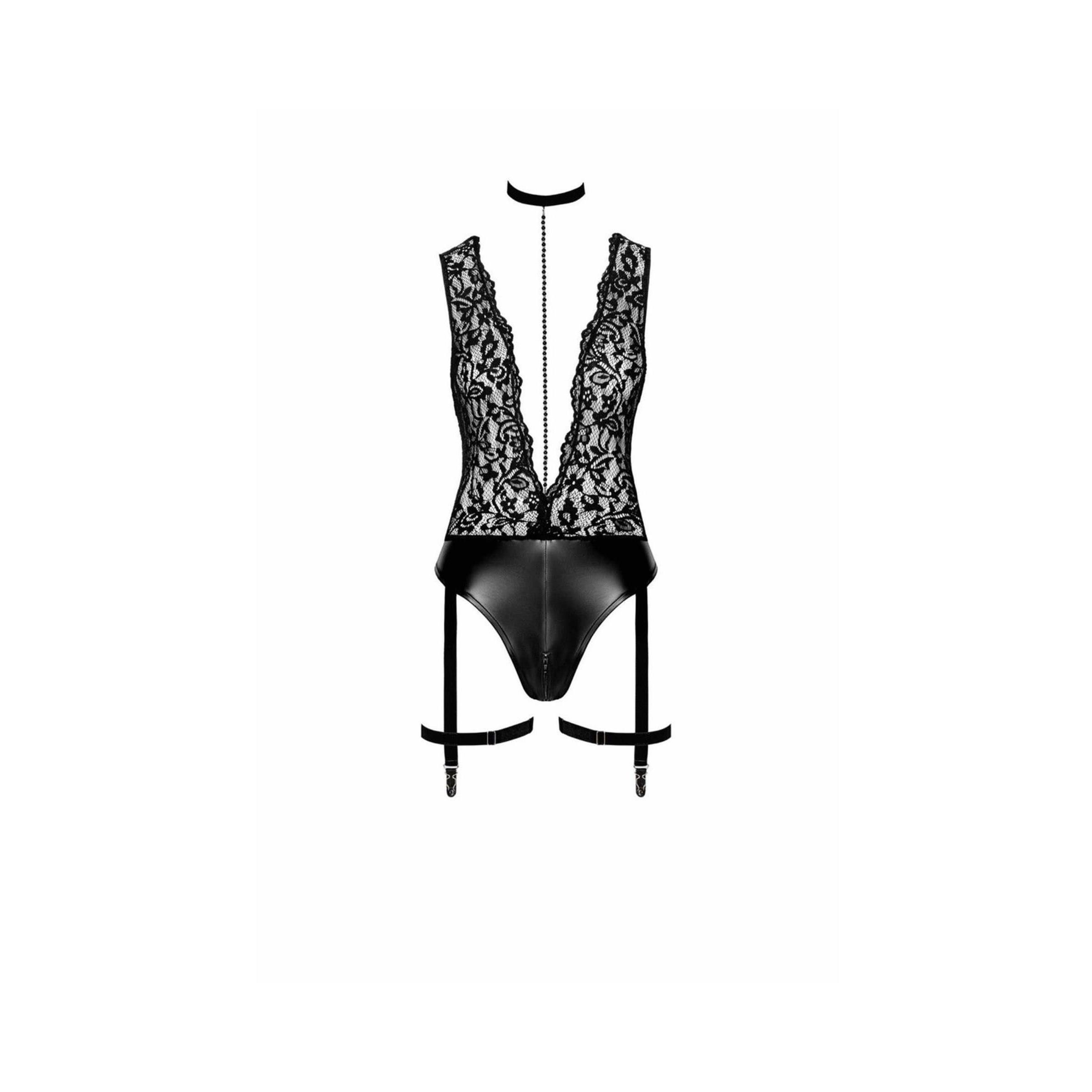 Noir Handmade Body Noir Handmade - F297 Deep-V-Body mit Strumpfhalter ...