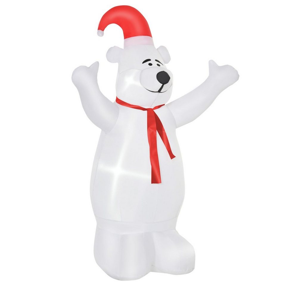 Homcom Weihnachtsfigur Aufblasbarer Weihnachtsmann Mit Beleuchtung 172