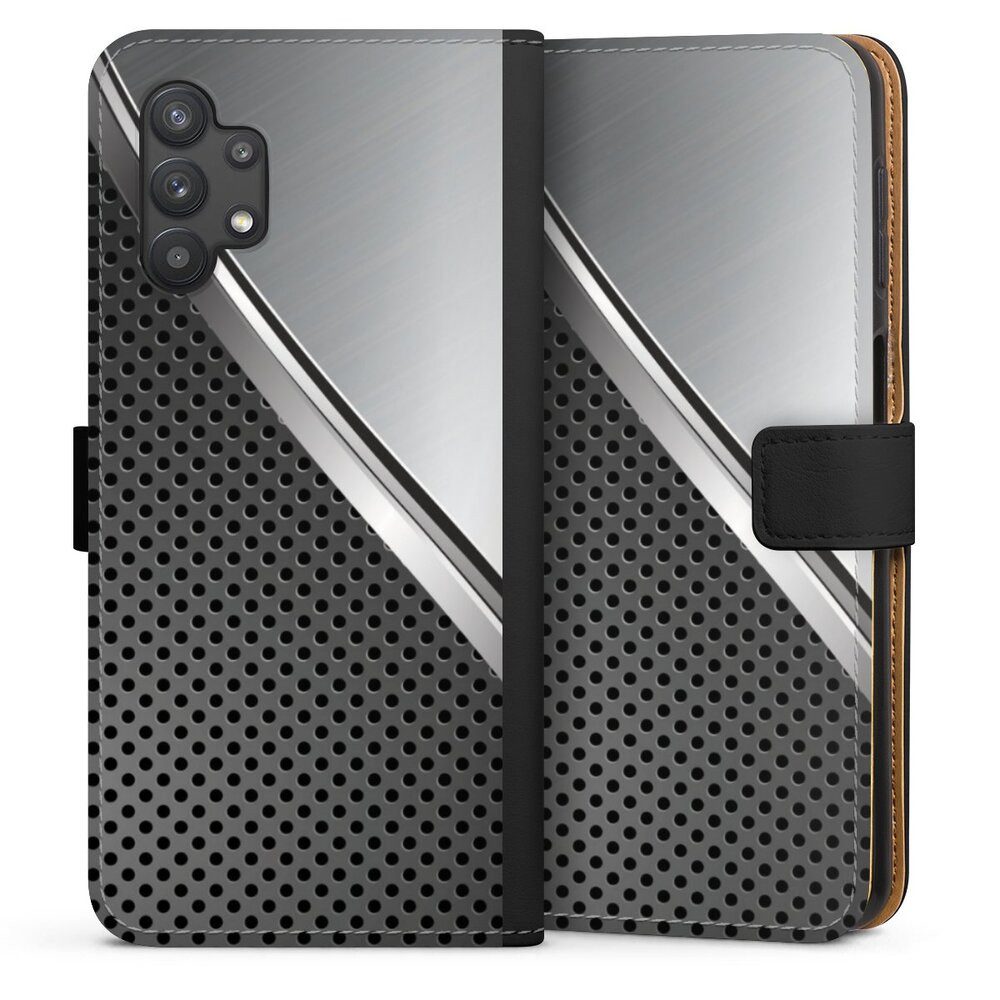 Deindesign Handyhülle Carbon Stahl Metall Duo Metal Surface Samsung