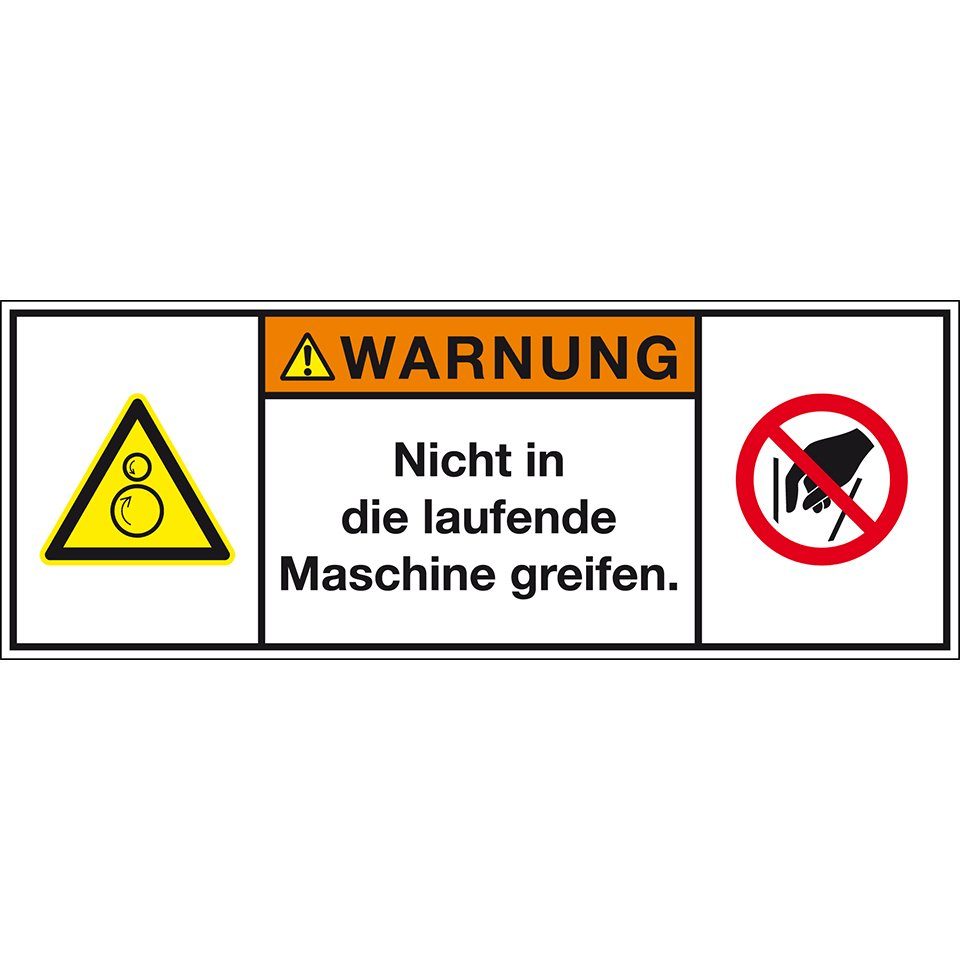 König Werbeanlagen Hinweisschild Produktsicherh.schild Warn.Nicht in die laufende, RoHS konform ...