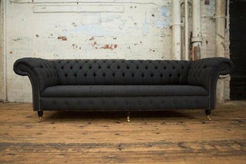 Jvmoebel Chesterfield Sofa Chesterfield Schwarz Couch Sofa Polster 4